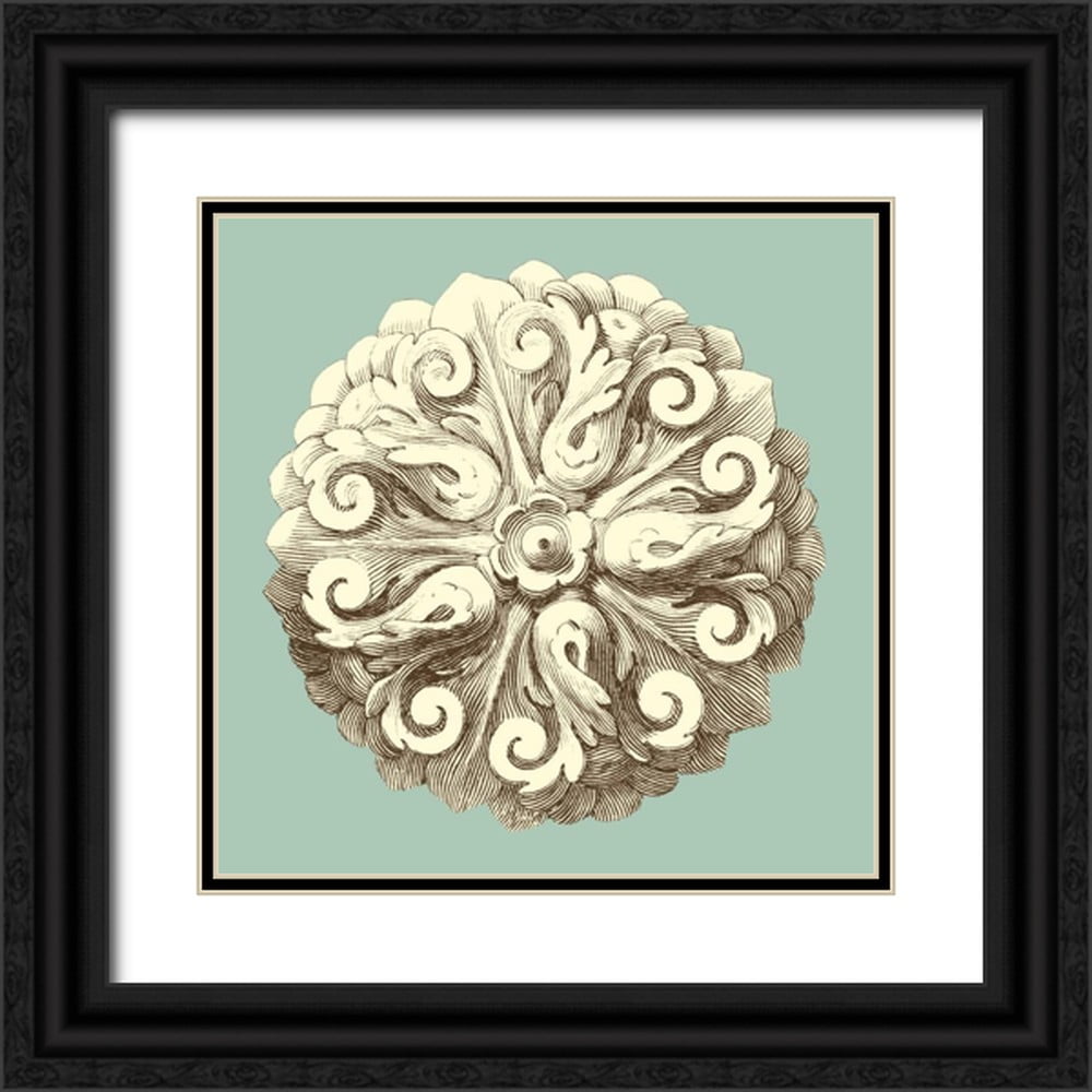 Vision Studio 26x26 Black Ornate Wood Framed with Double Matting Museum Art Print Titled ...