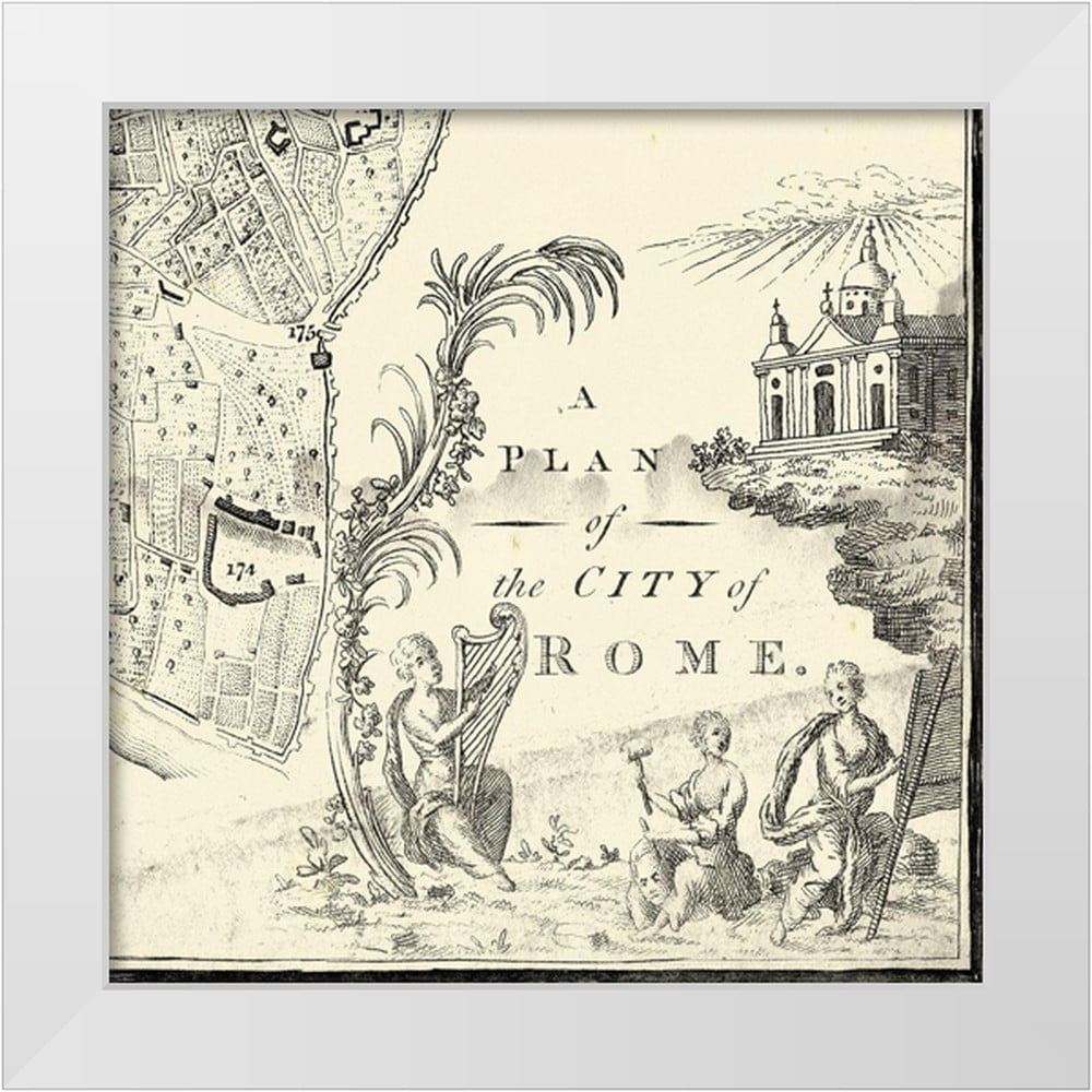 Vision Studio 26x26 White Modern Wood Framed Museum Art Print Titled ...