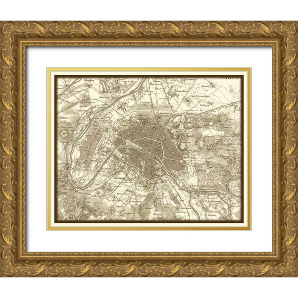 Vision Studio 32x26 Gold Ornate Wood Framed with Double Matting Museum ...