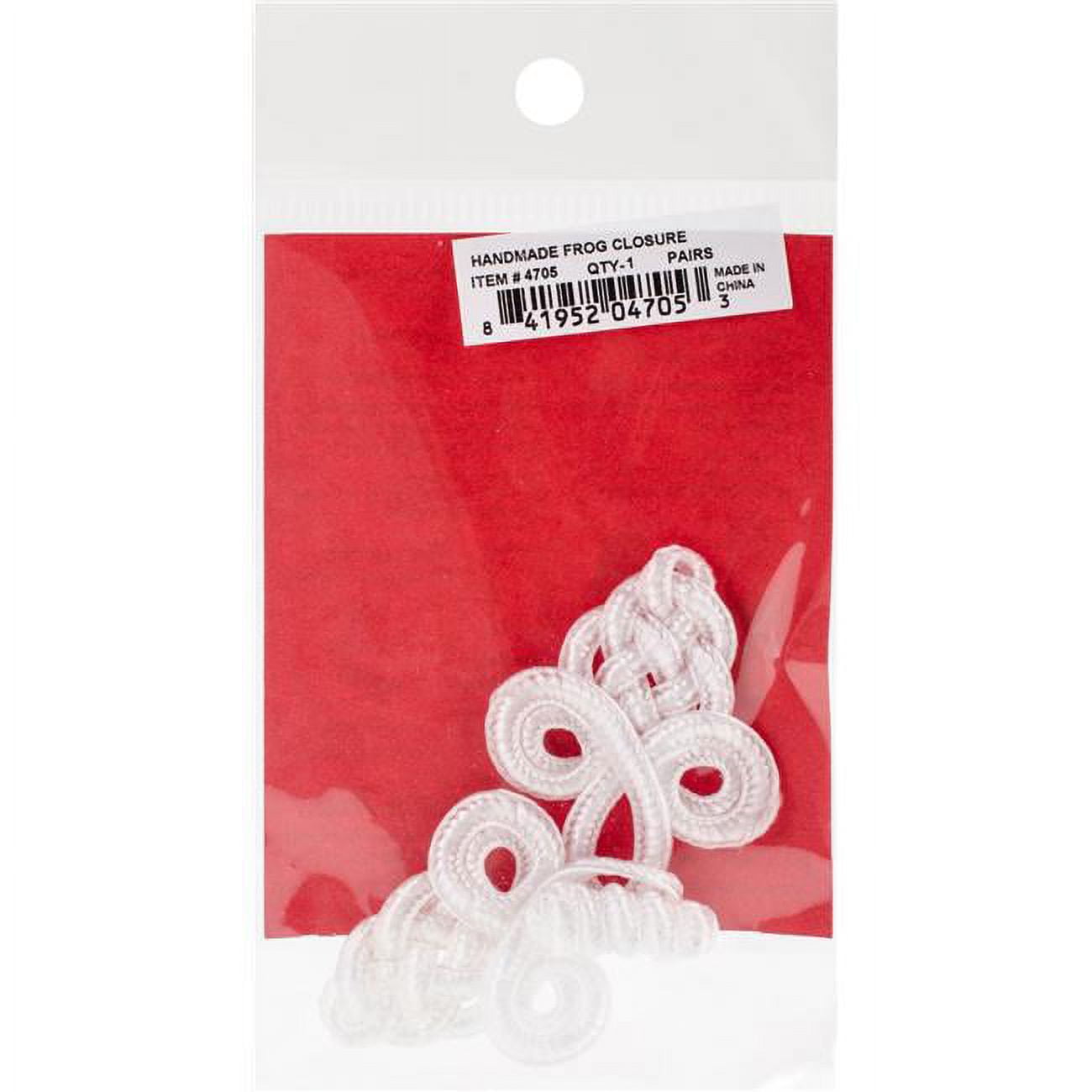 Handmade Chinese Frog Closure 8-1/2cm 1/Pkg-White, Pk 3, Vision Trims ...