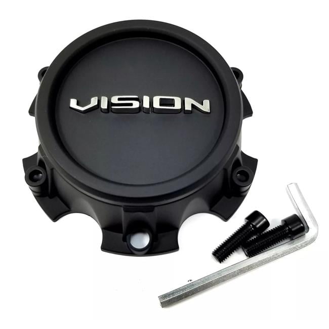 Vision Wheel Center Cap with End Cap - Matte Black - Walmart.com