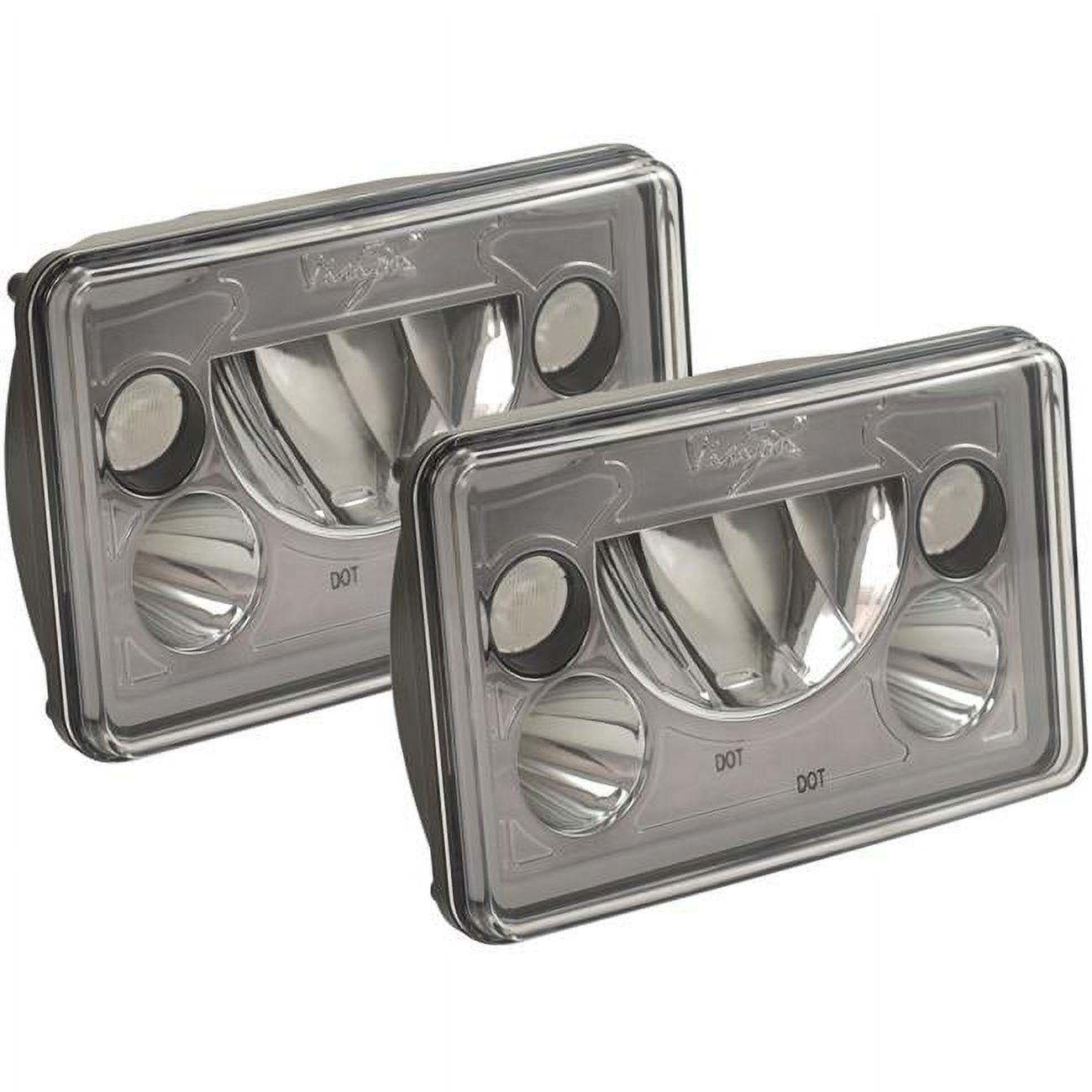 Vision X Lighting 4 x 6 in. Rectangle VX Black & Chrome Face LED ...