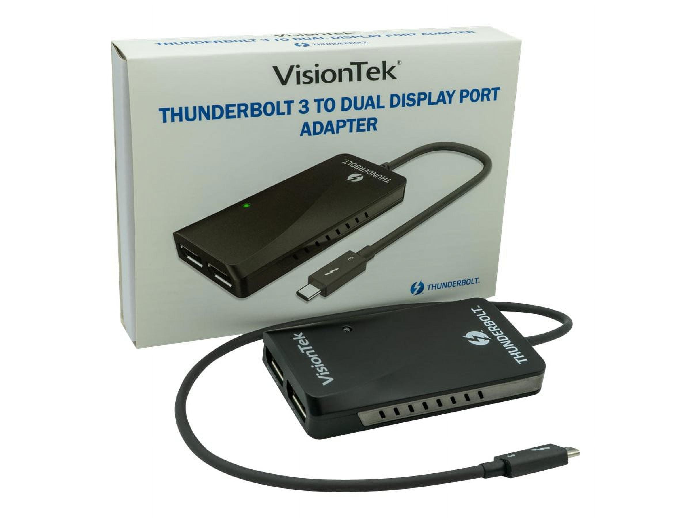 VisionTek Thunderbolt 3 to Dual DisplayPort Active Adapter(M/F) - Walmart.com