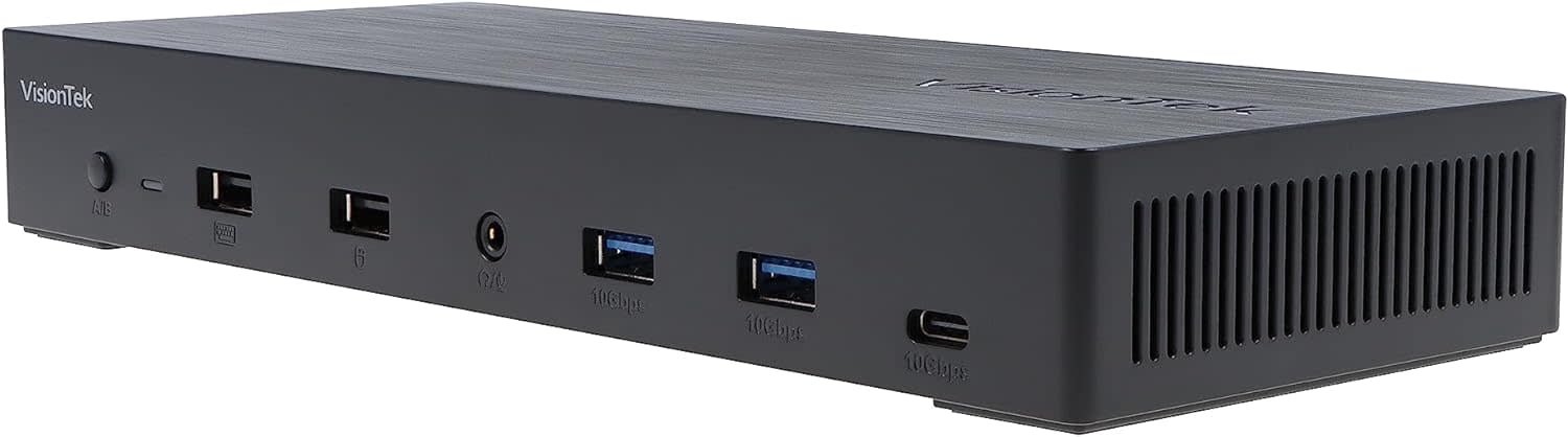 VisionTek VT4950 KVM 100W USB-C Docking Station Dual Host, Black ...