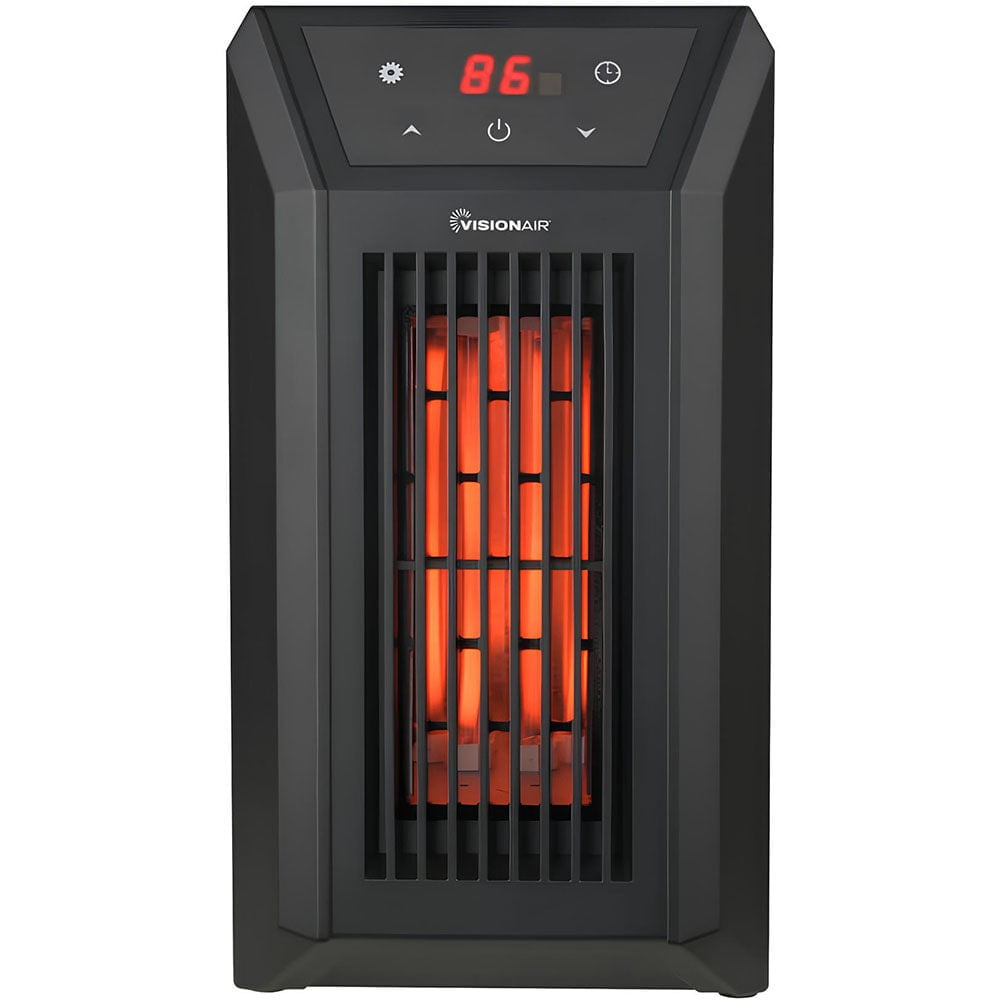 Visionair 13 In. 1000/1500W 5118 Btu 194 Sq-Ft. 6 Tube Infrared Heater ...