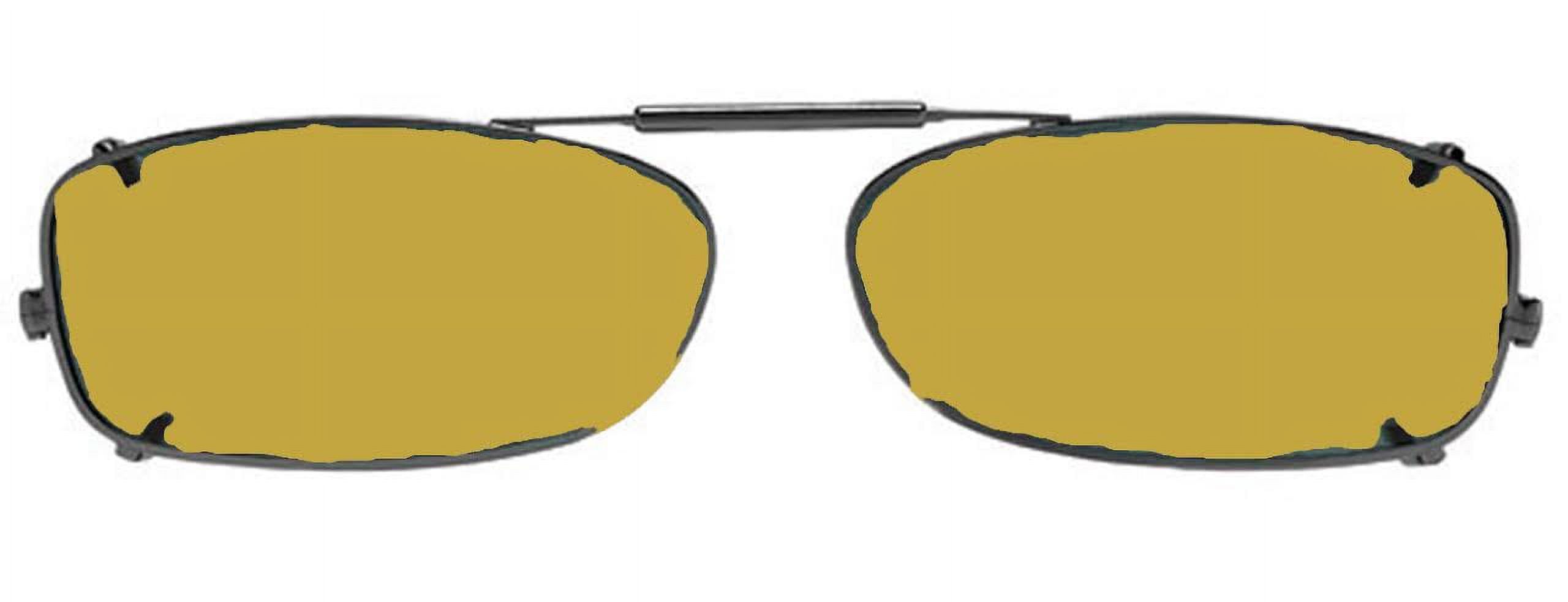 Visionaries Polarized Clip on Sunglasses - EXX Rec - Black Frame - 57 x ...