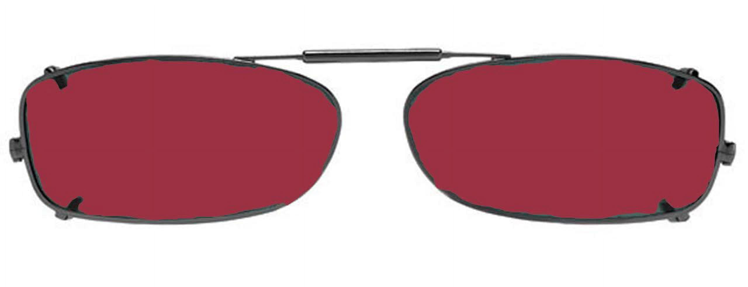 Visionaries Polarized Clip on Sunglasses - EXX Rec - Gun Frame - 55 x ...
