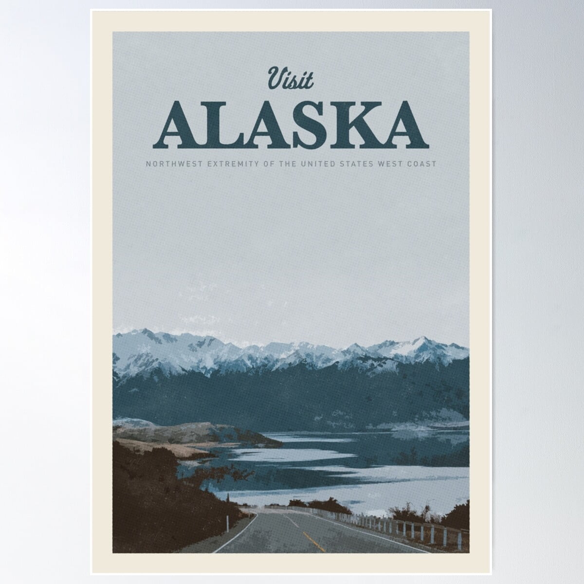 Visit Alaska Poster Wall Art, Modern Wall Decor For Living Room Bedroom ...