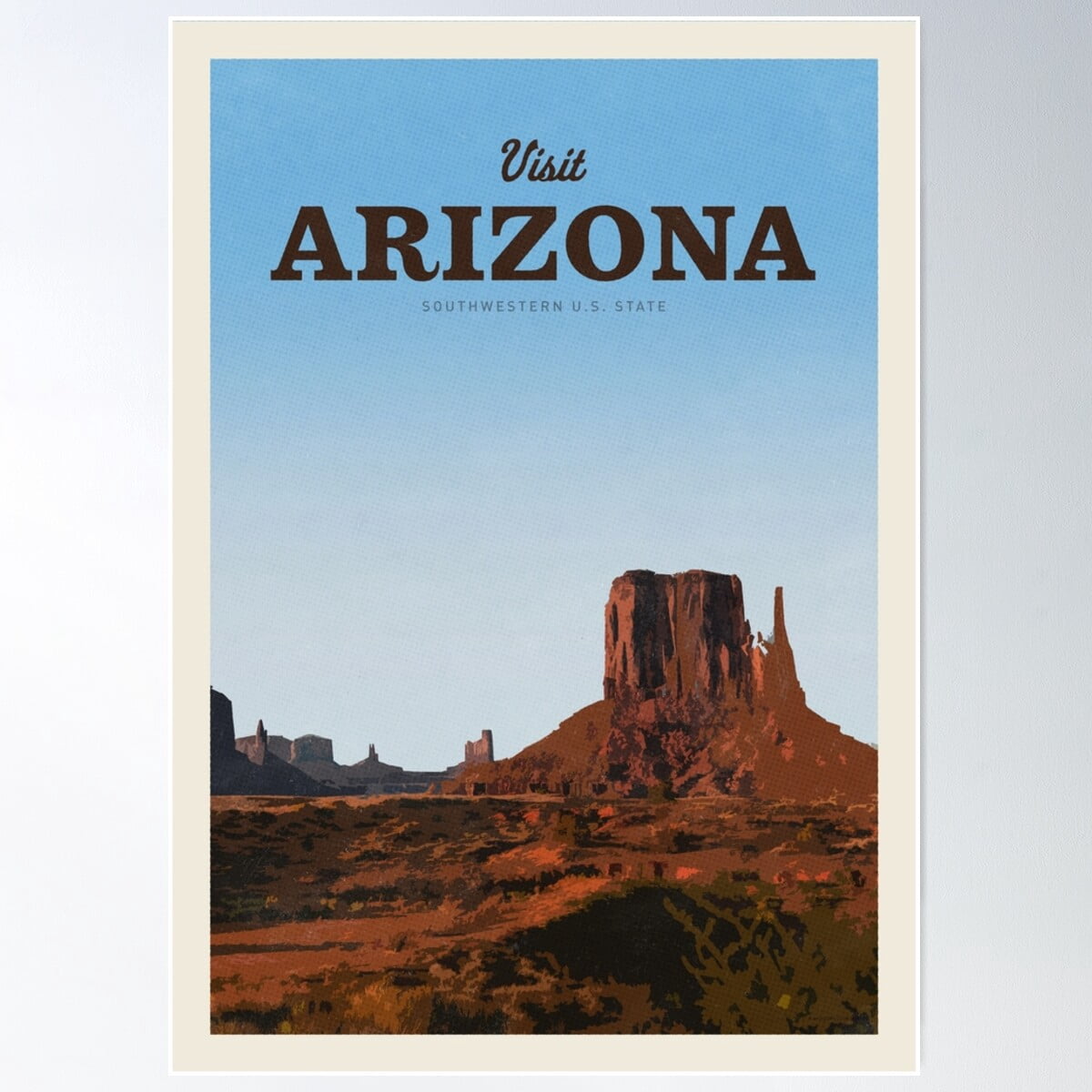 Visit Arizona Poster Wall Art, Modern Wall Decor For Living Room ...
