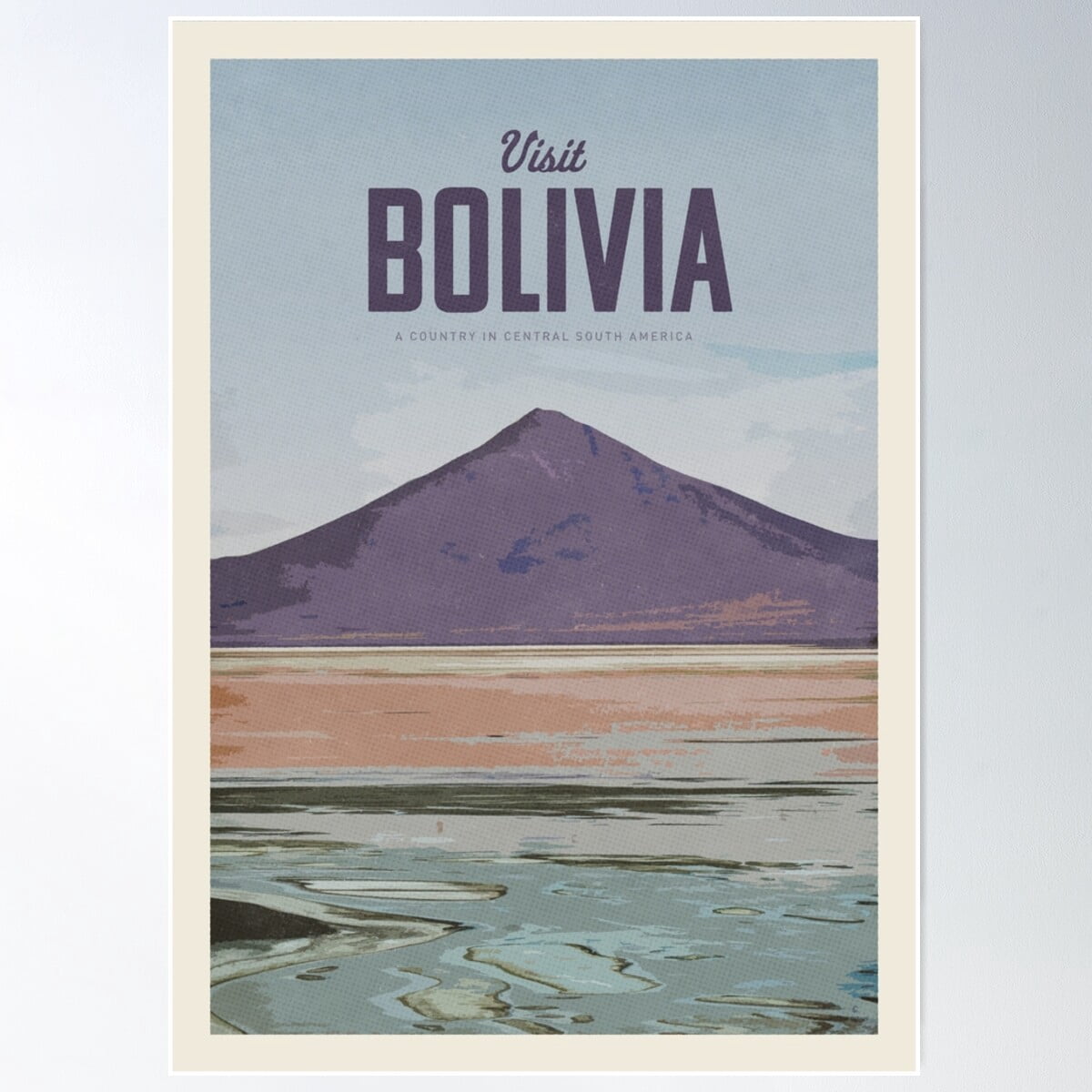 Visit Bolivia Poster Wall Art, Modern Wall Decor For Living Room ...
