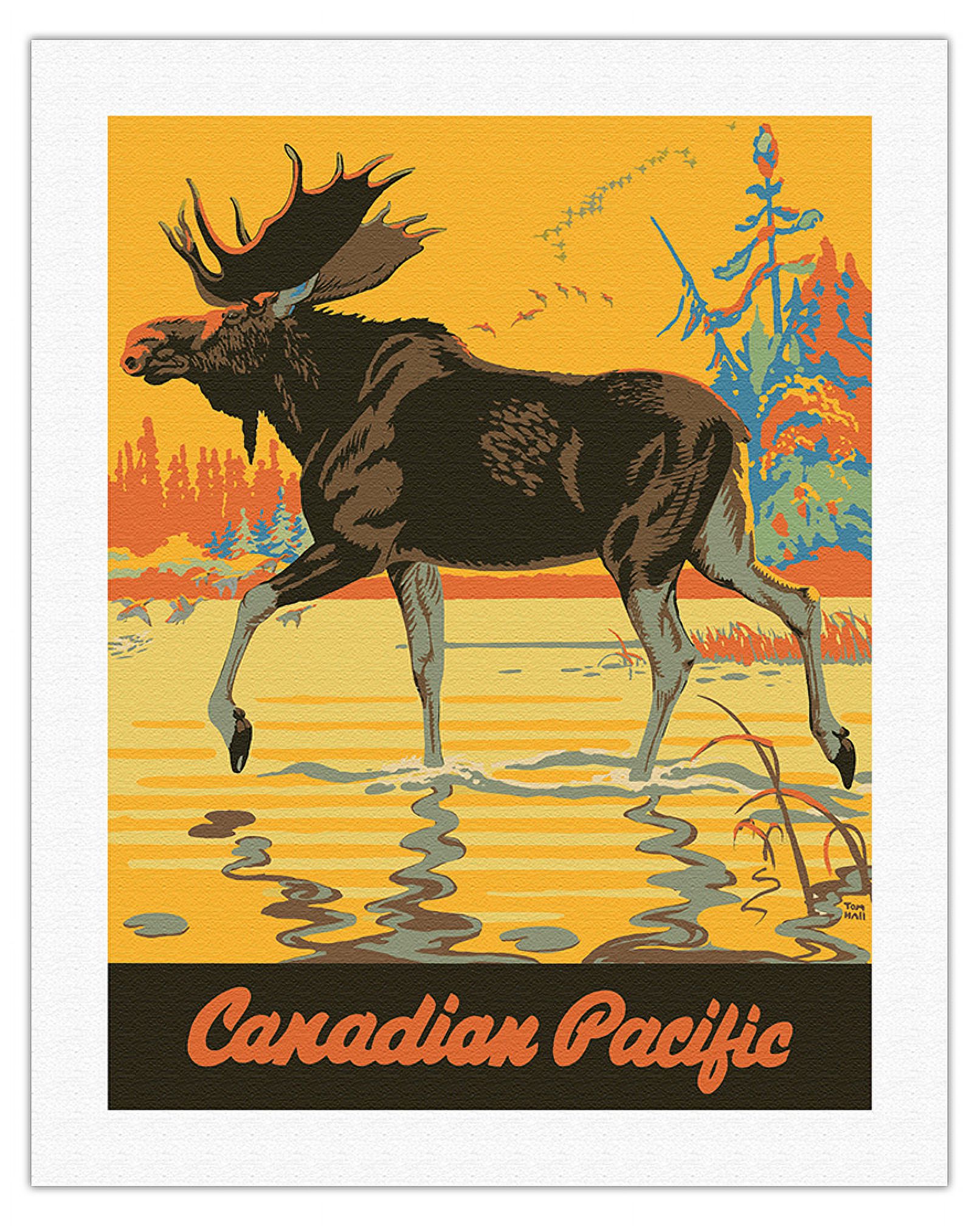 Visit Canada - Bull Moose - Canadian Pacific Railway - Vintage Railroad ...