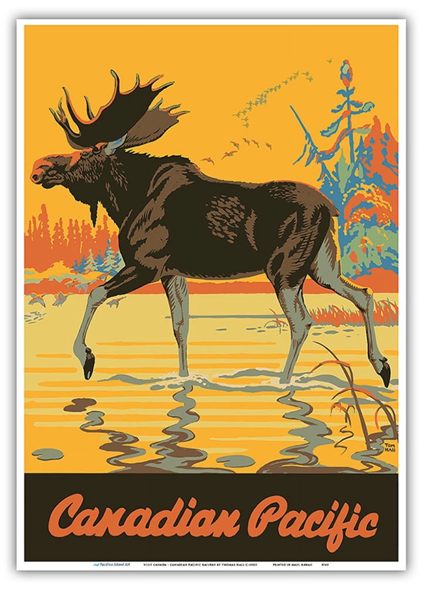 Visit Canada - Bull Moose - Canadian Pacific Railway - Vintage Railroad ...