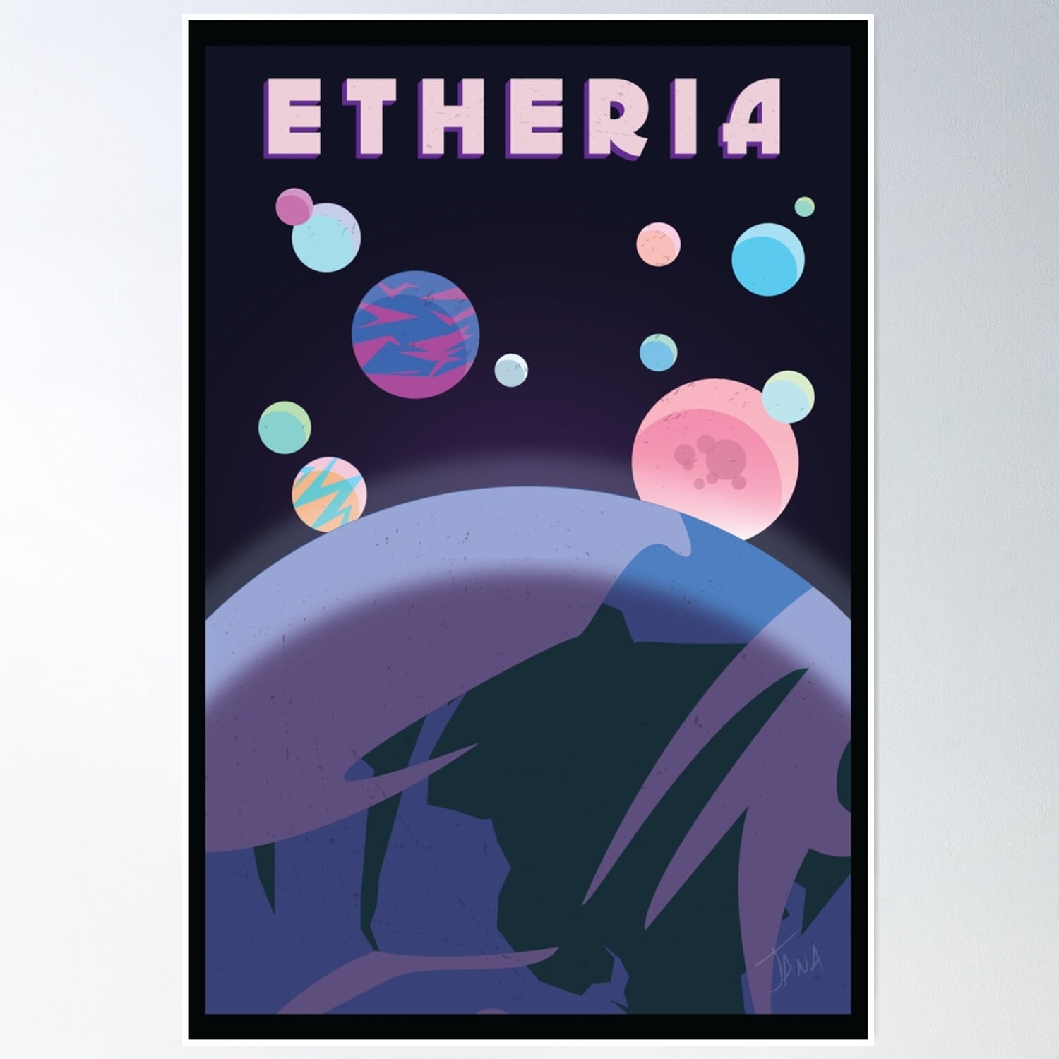 Visit Etheria - Etheria Poster Wall Art, Modern Wall Decor, 12x18 ...