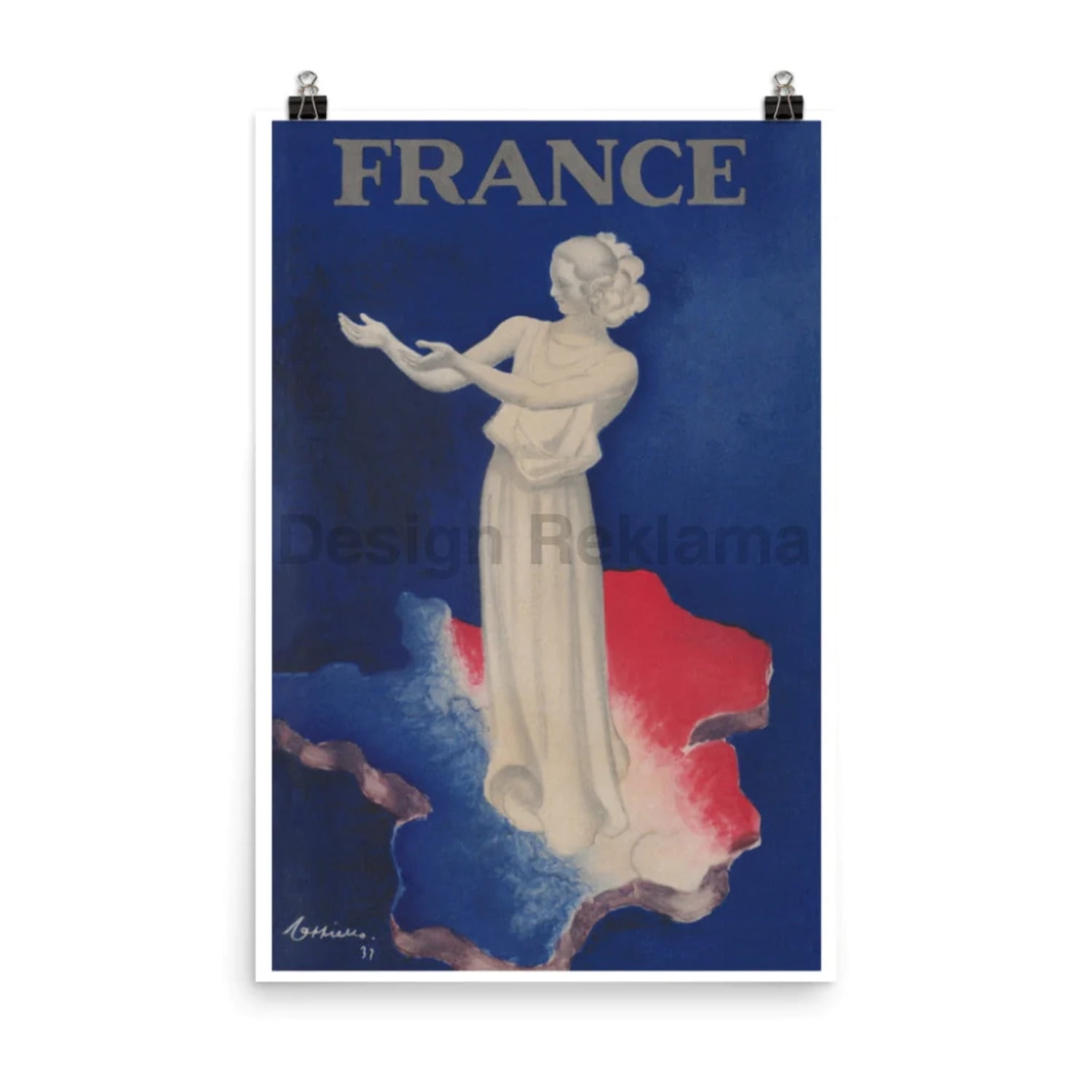 Visit France 1937. Unframed Vintage Travel Poster - Walmart.com