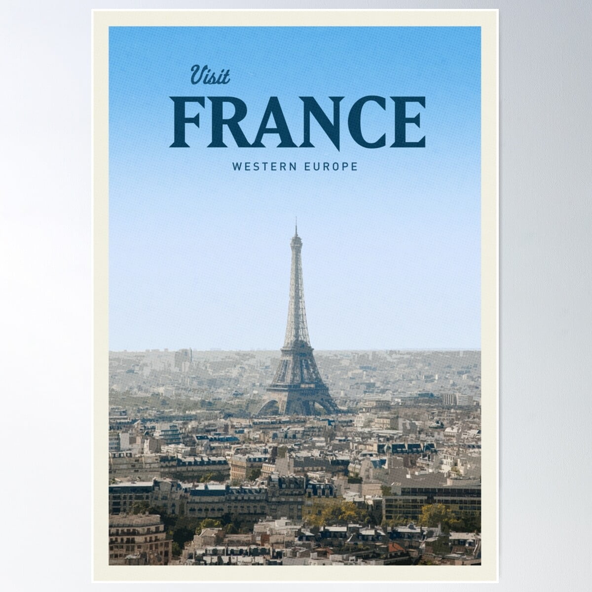 Visit France Poster Wall Art, Modern Wall Decor For Living Room Bedroom ...