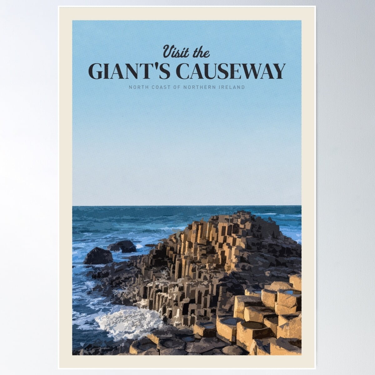 Visit Giant'S Causeway Poster Wall Art, Modern Wall Decor For Living Room Bedroom, 16x24 ...