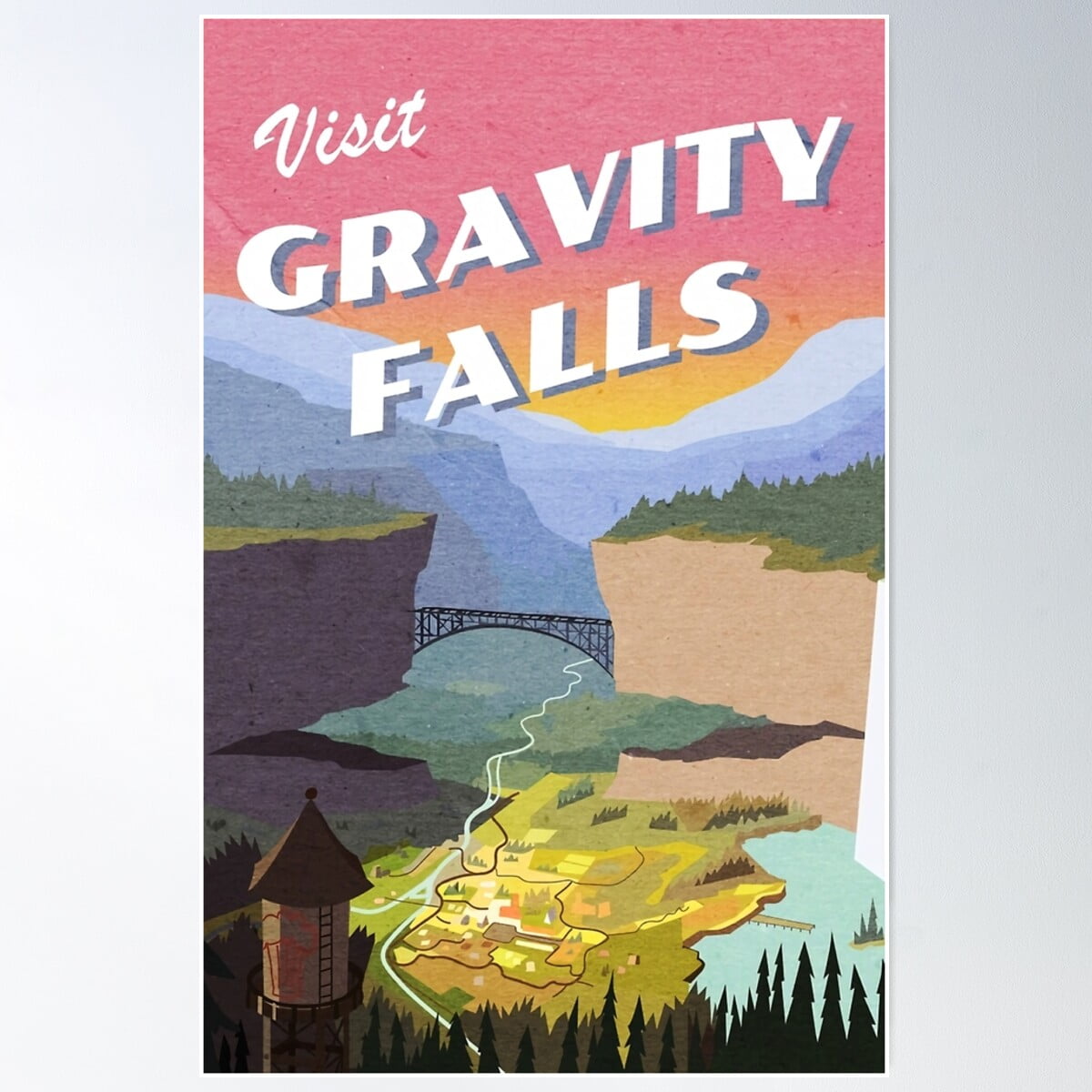 Visit Gravity Falls Poster Wall Art, Modern Wall Decor For Living Room ...