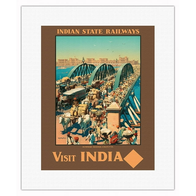 Visit India - Howrah Bridge Calcutta Indian State Railways - Vintage ...