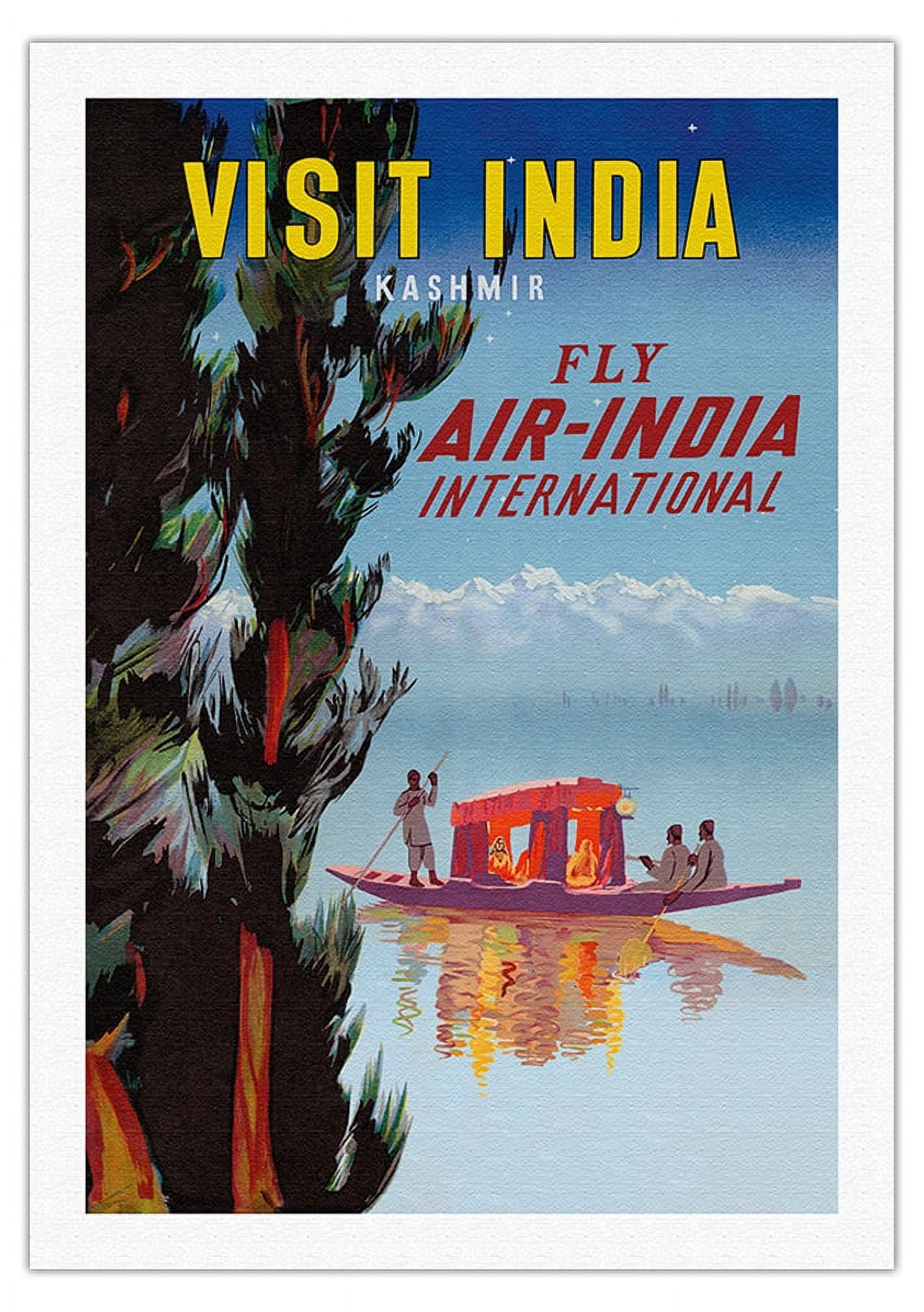 Visit India - Kashmir - Fly Air India International - Vintage Airline ...