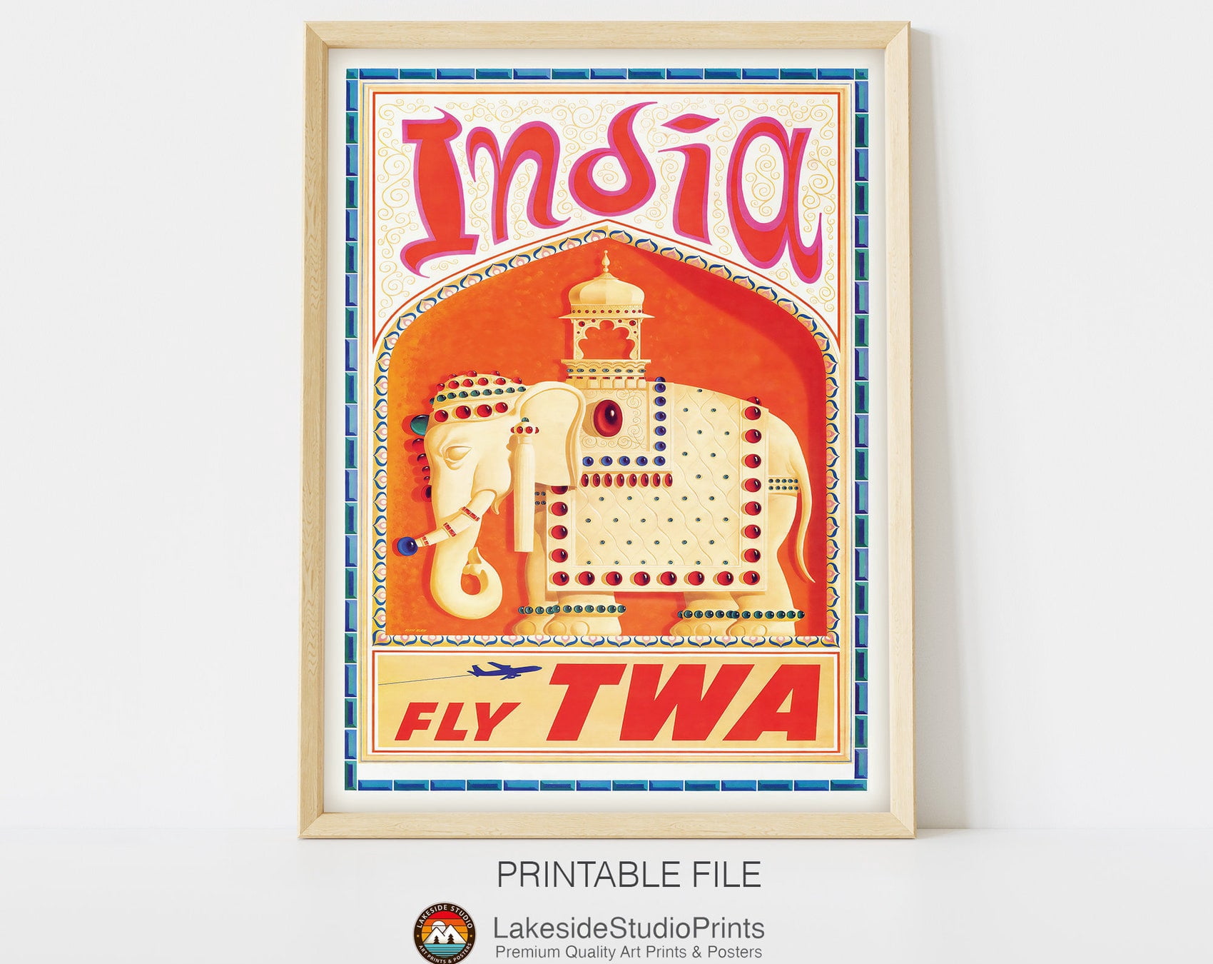 Visit India Retro Travel Poster Vintage Travel Poster, 24x36 UNFRAMED ...