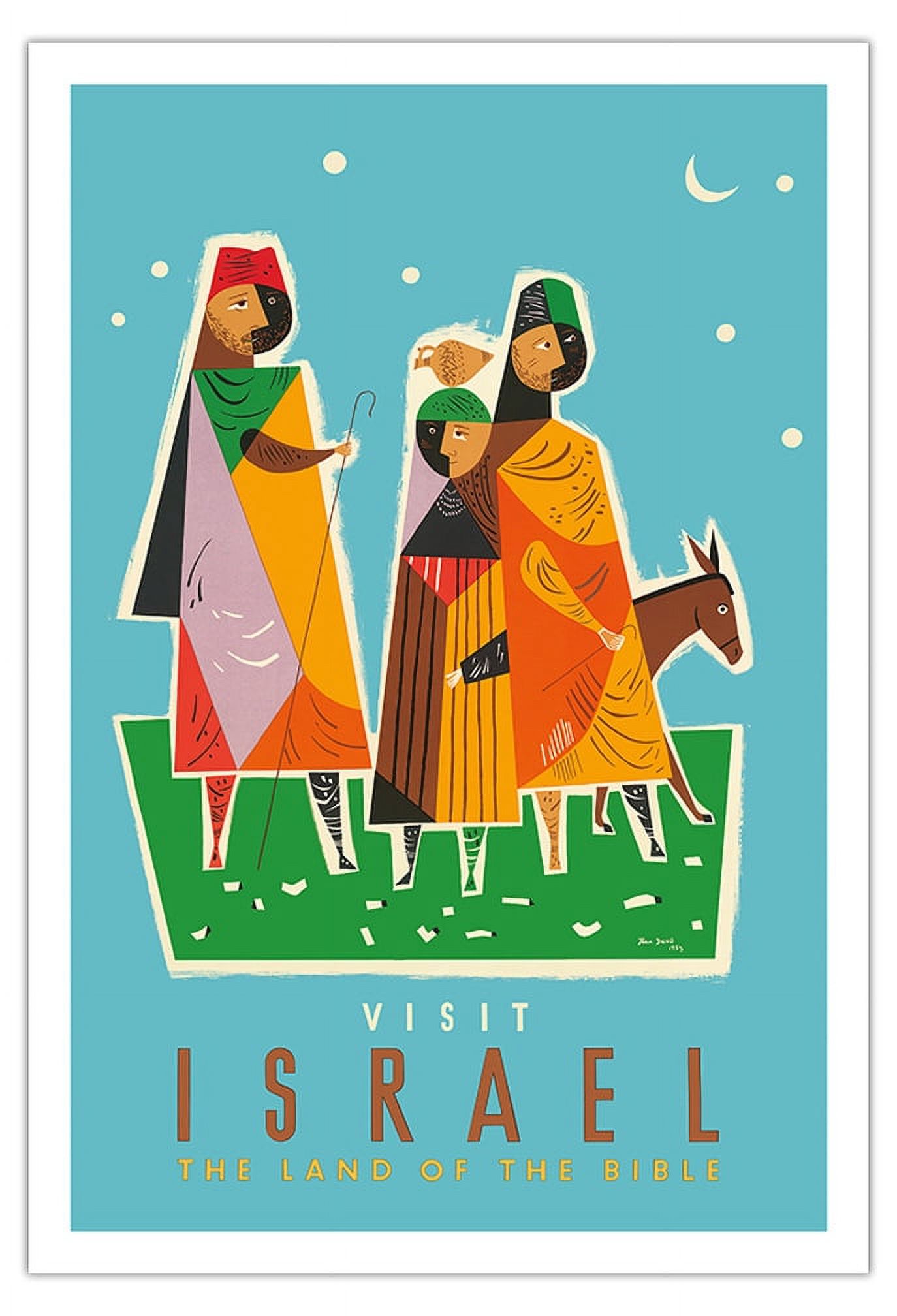 Visit Israel - The Land of the Bible - Vintage Travel Poster by Jean ...