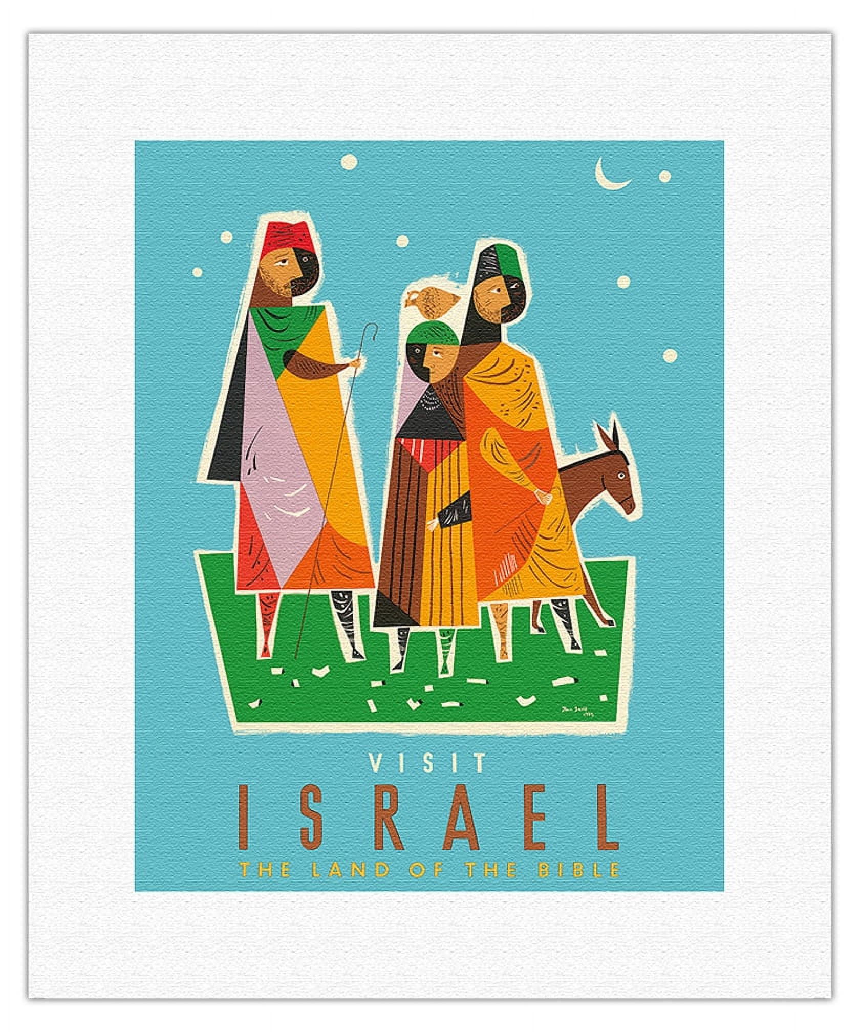 Visit Israel - The Land of the Bible - Vintage Travel Poster by Jean ...
