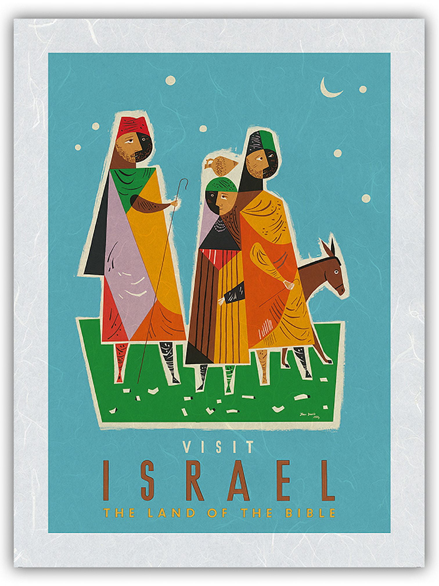 Visit Israel - The Land of the Bible - Vintage Travel Poster by Jean ...
