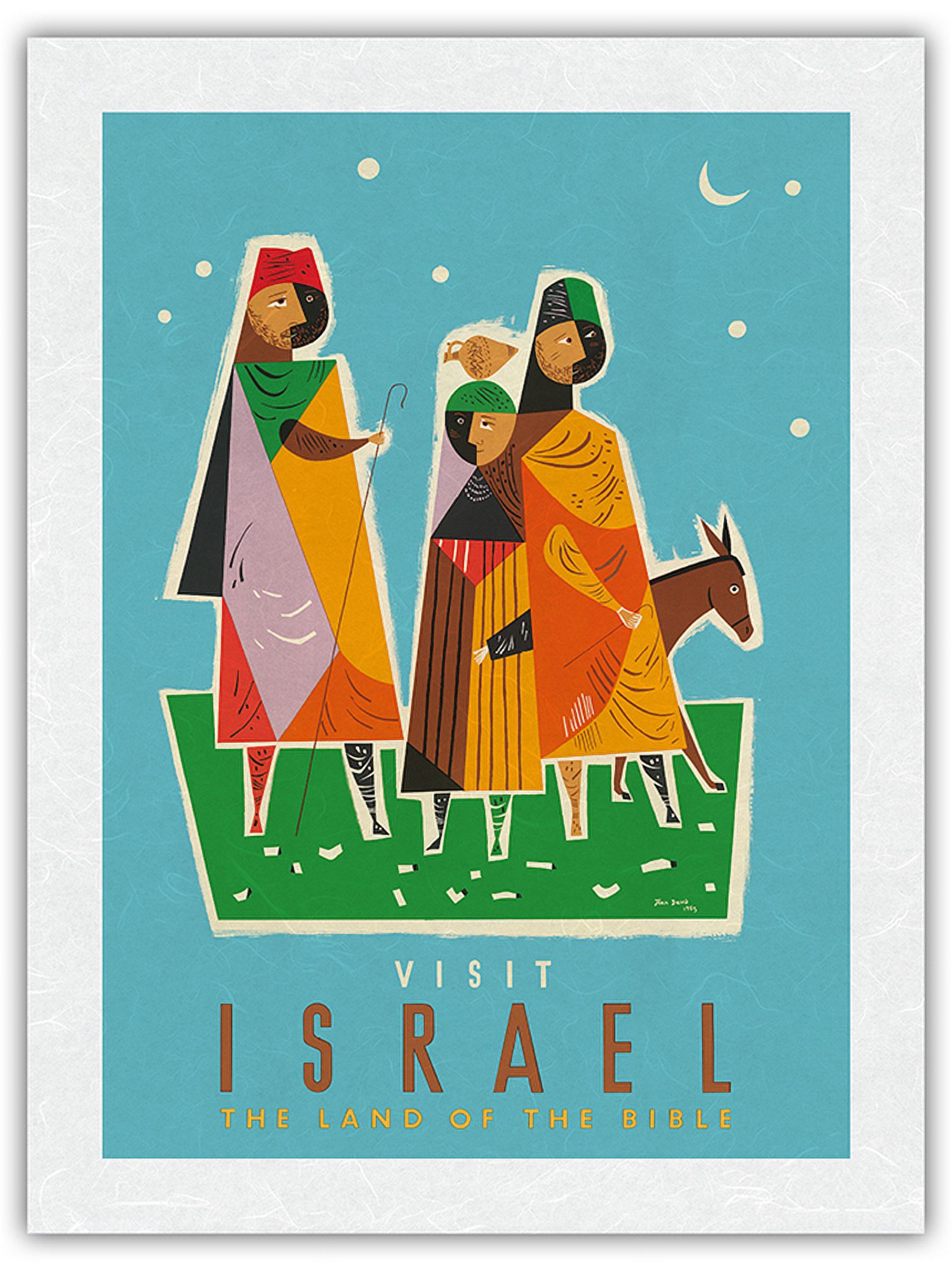 Visit Israel - The Land of the Bible - Vintage Travel Poster by Jean ...