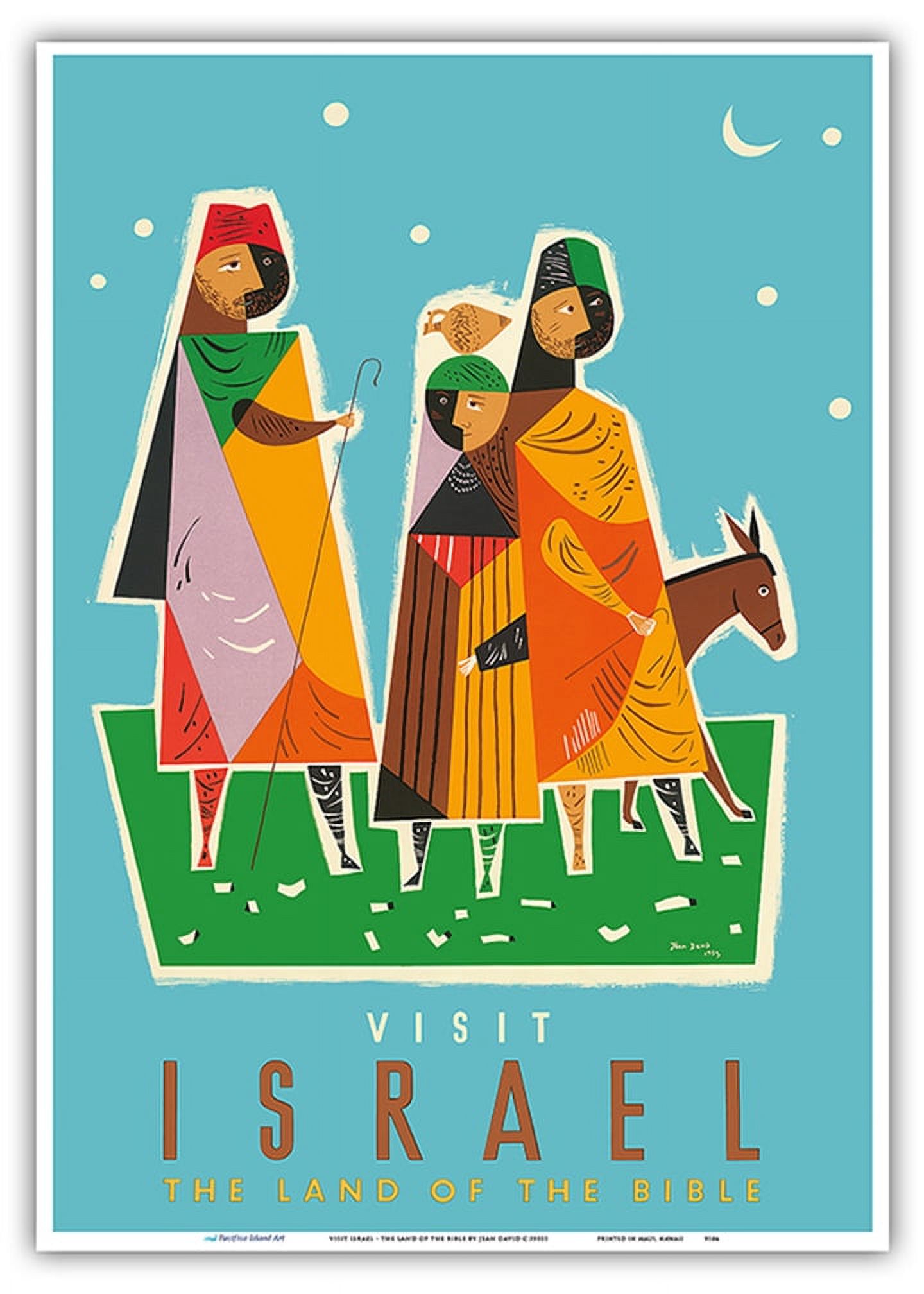 Visit Israel - The Land of the Bible - Vintage Travel Poster by Jean ...