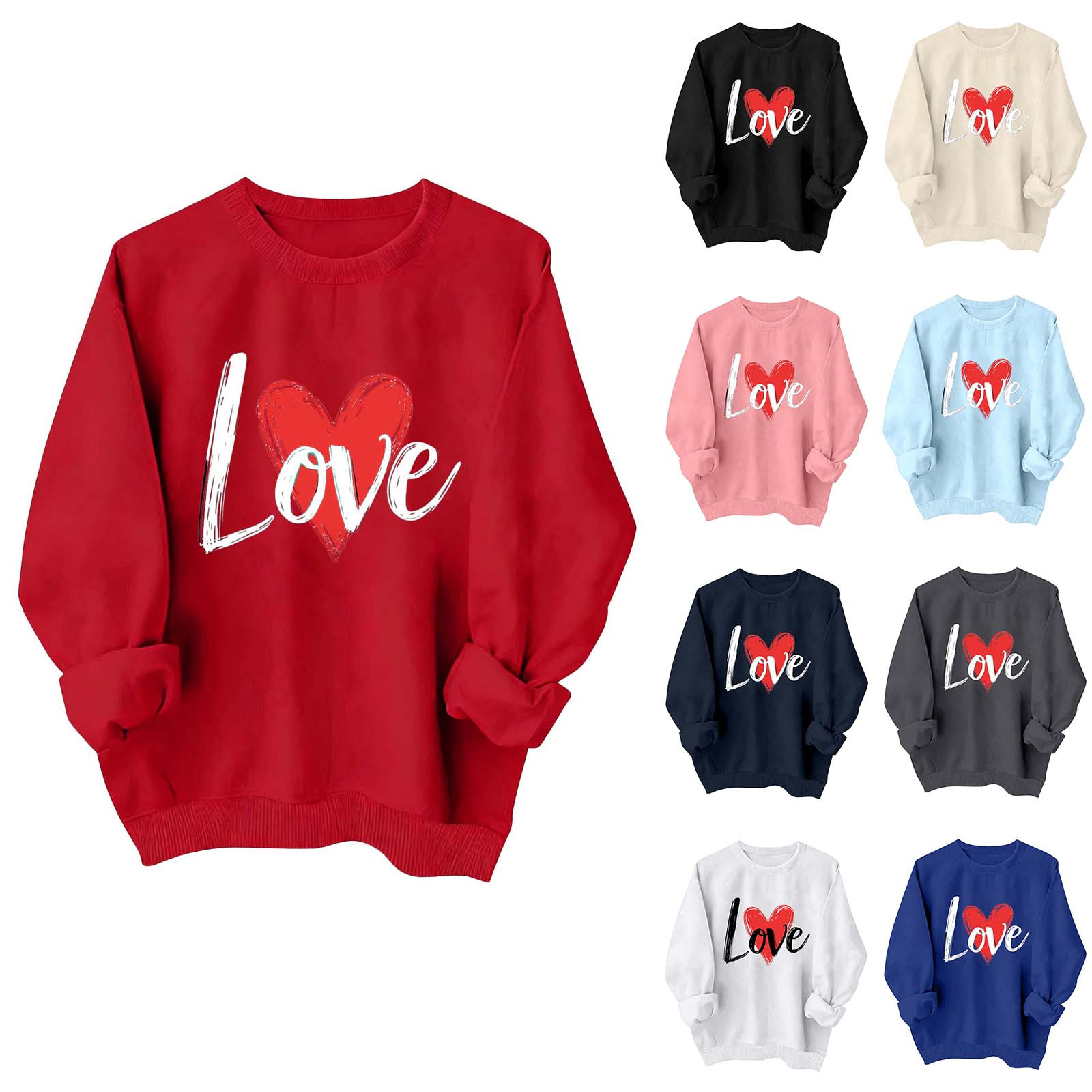Visit the JURANMO Store Women's Cute Graphic Sweatshirt Heart Print ...