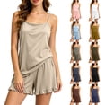 Visit the JURANMO Store Womens Summer Cami Pajama Set Side Split Square ...