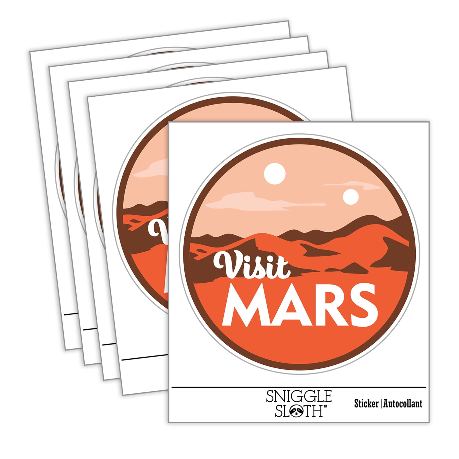 Visit Mars Science Fiction Destination Car Window Bumper Water Bottle ...