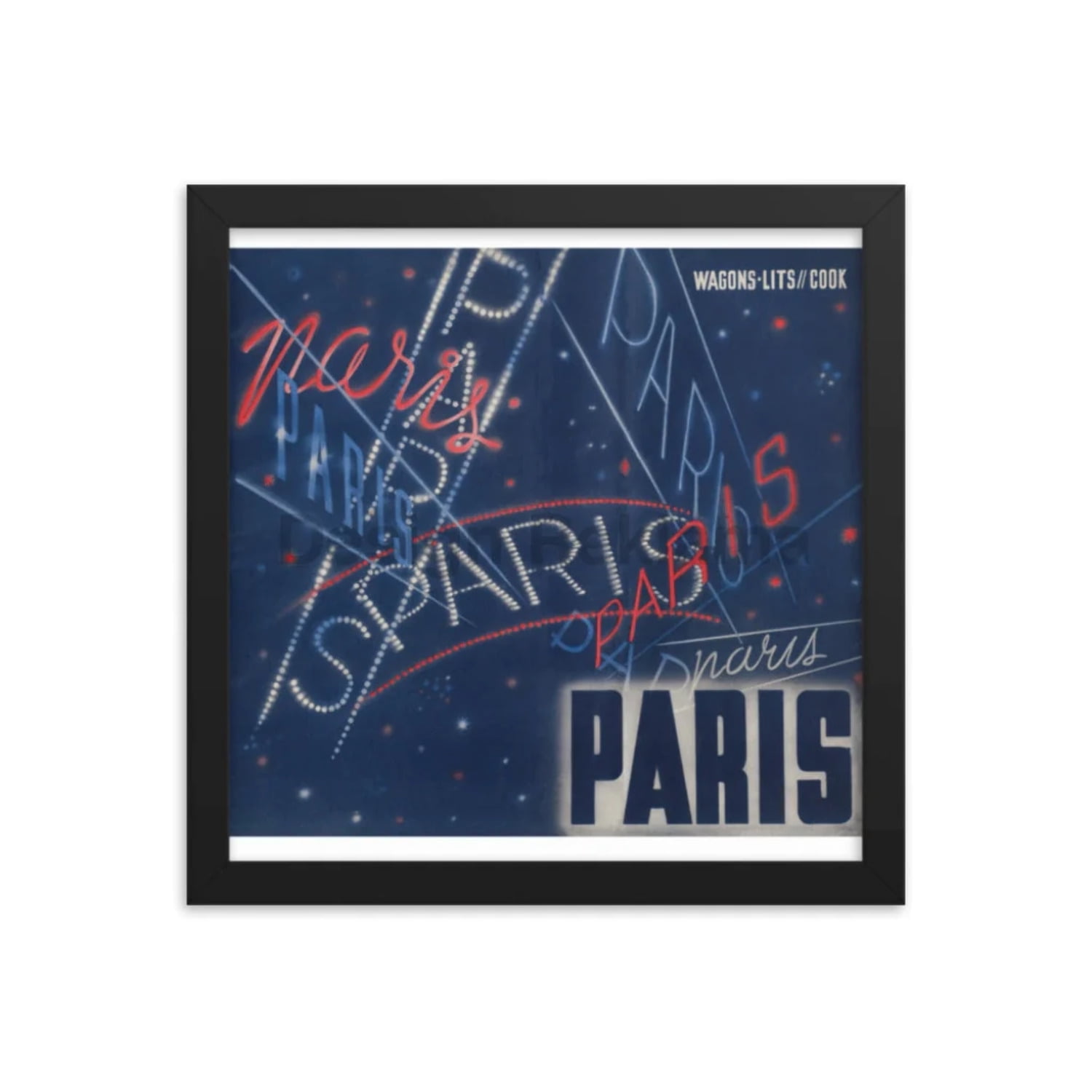 Visit Paris, France with Wagons-Lit//Cook circa 1937. Framed Vintage ...