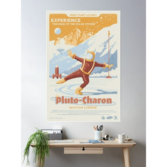 Visit Pluto Poster Wall Art, Modern Wall Decor For Living Room Bedroom, 24x36 UNFRAMED - Walmart.com