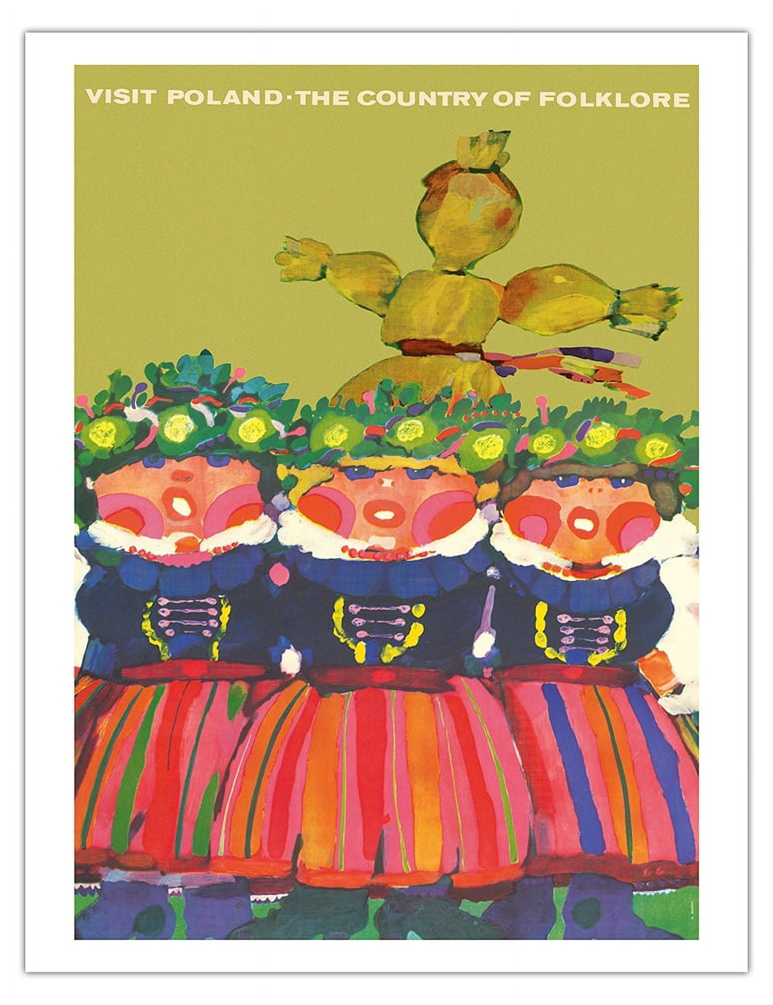 Visit Poland - The Country of Folklore - Vintage Travel Poster by Marek ...