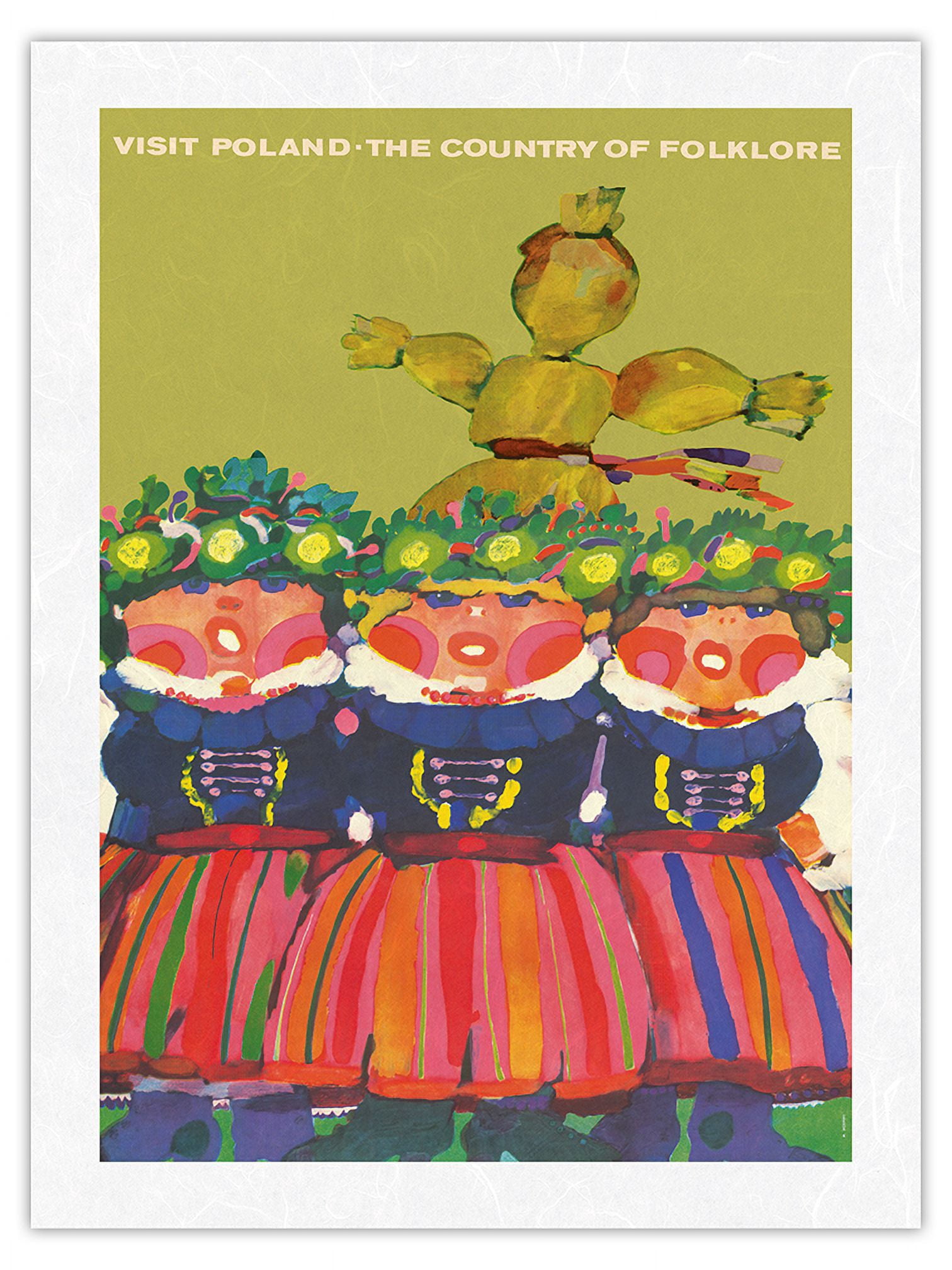 Visit Poland - The Country of Folklore - Vintage Travel Poster by Marek ...