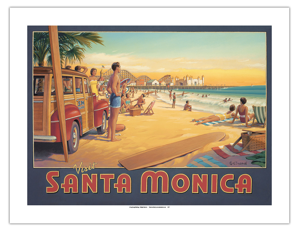 Visit Santa Monica - California - Santa Monica Pier - Vintage Travel ...