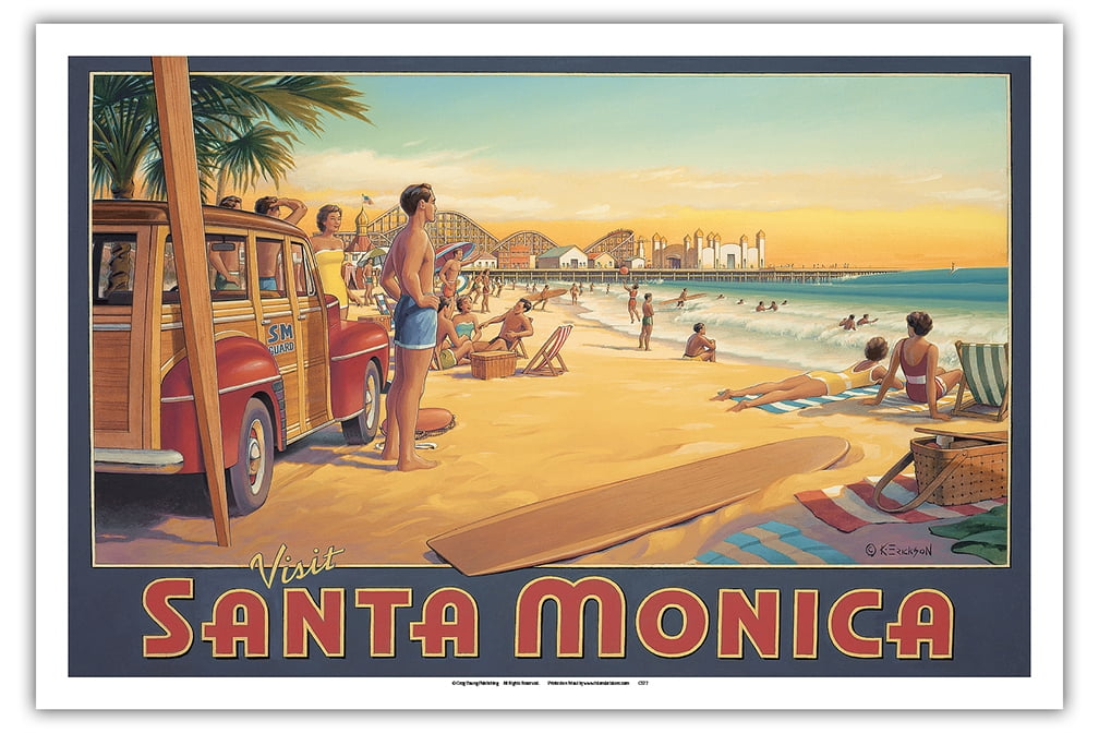 Visit Santa Monica - California - Santa Monica Pier - Vintage Travel ...