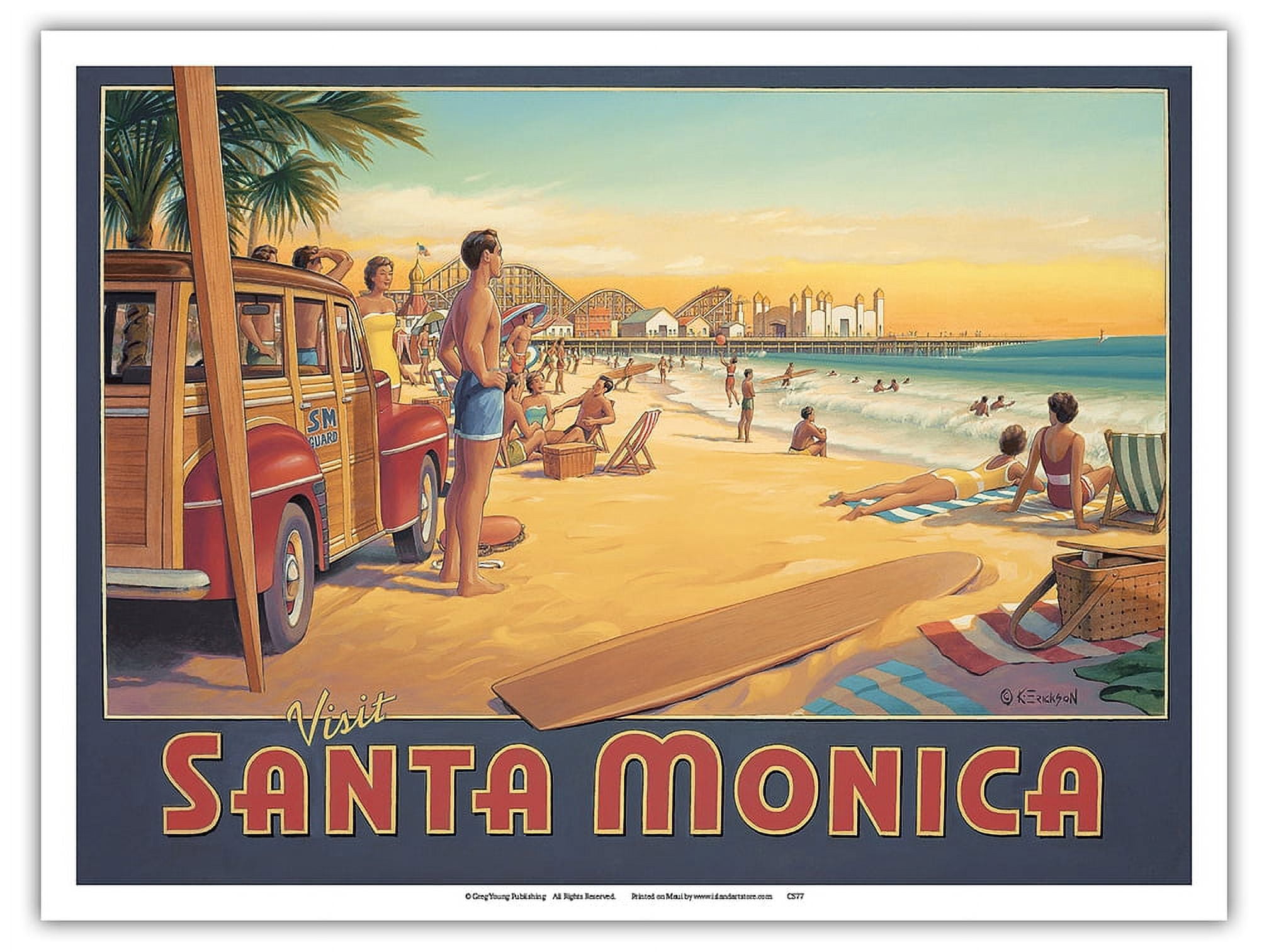 Visit Santa Monica - California - Santa Monica Pier - Vintage Travel ...