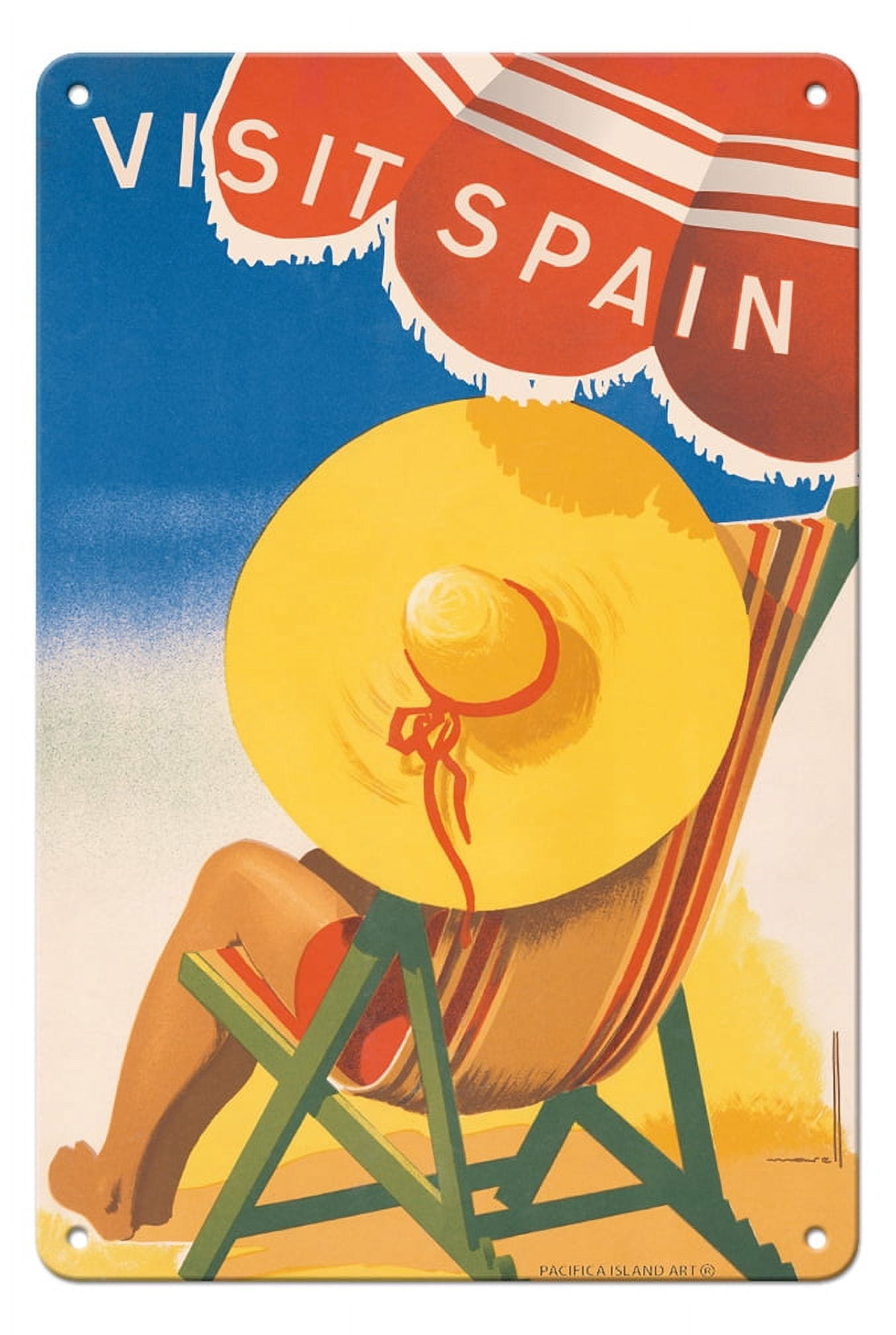 Visit Spain - Cala Ratjada Mallorca Resort - Vintage Travel Poster by Marcias Jose Morell c ...