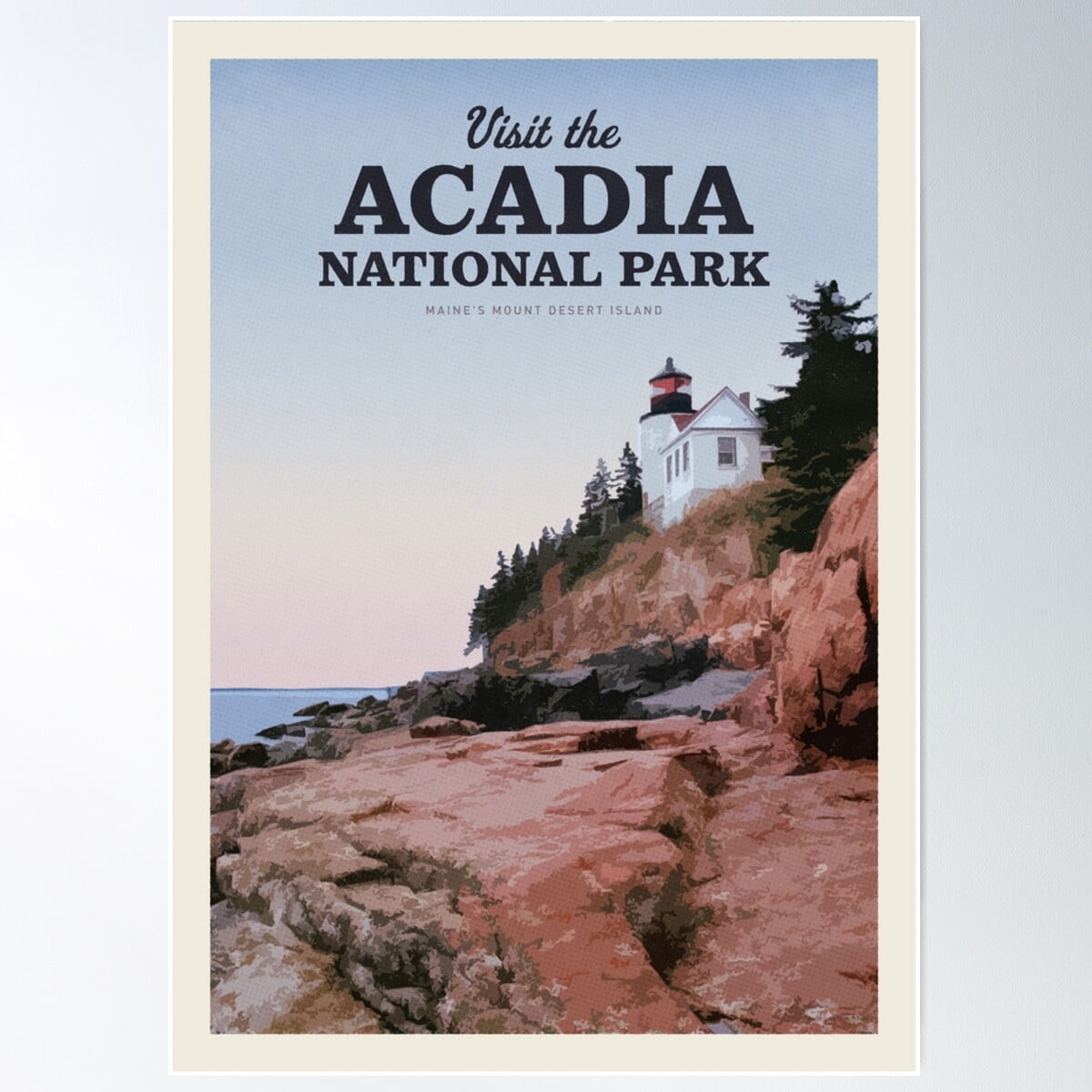 Visit The Acadia National Park Poster Wall Art, Modern Wall Decor For ...