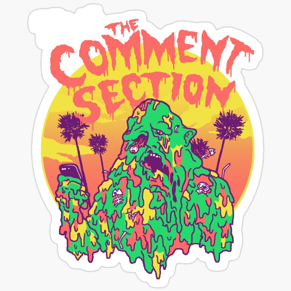 Visit The Comment Section Sticker Phone Decal Water Bottle Stickers Car ...