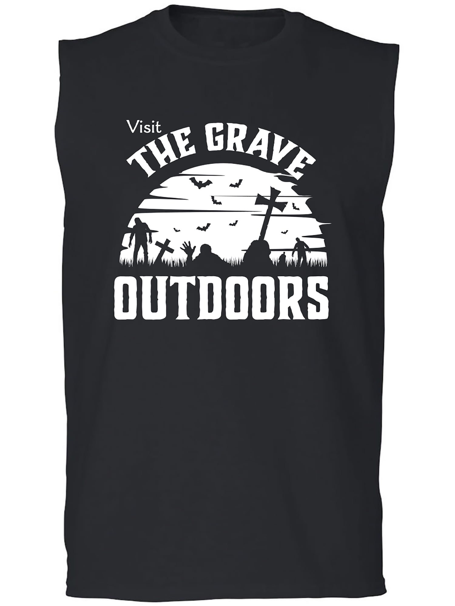 Visit The Grave Outdoors Adult Sleeveless Tee - Walmart.com