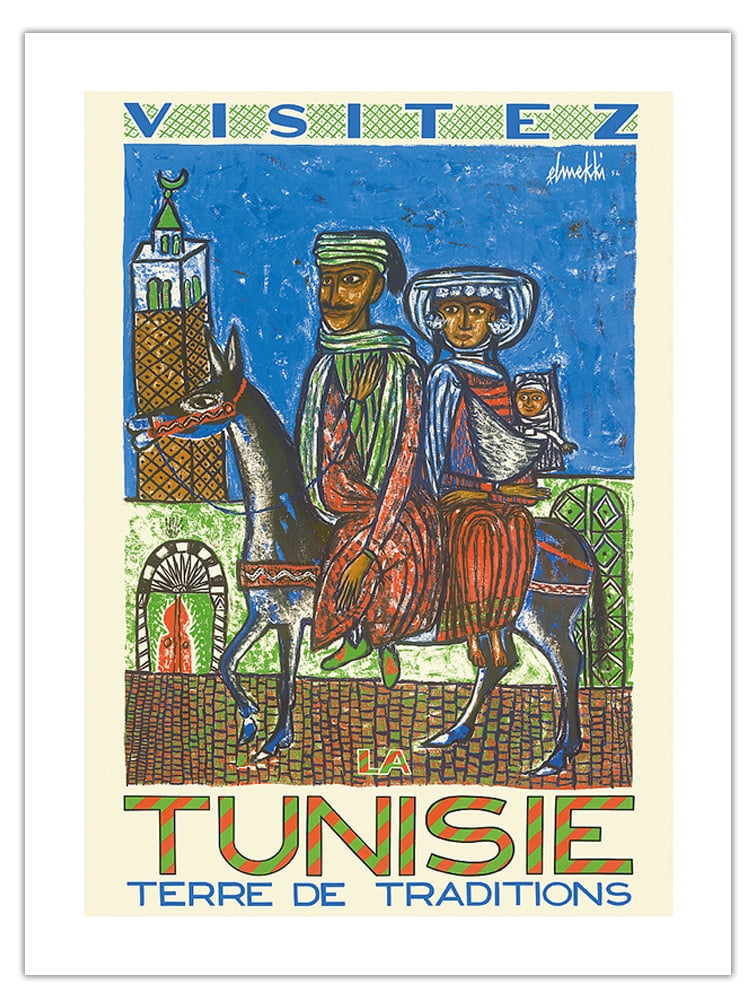Visit Tunisia (Visitez Tunisie) - Land of Traditions - North Africa - Vintage Travel Poster by ...