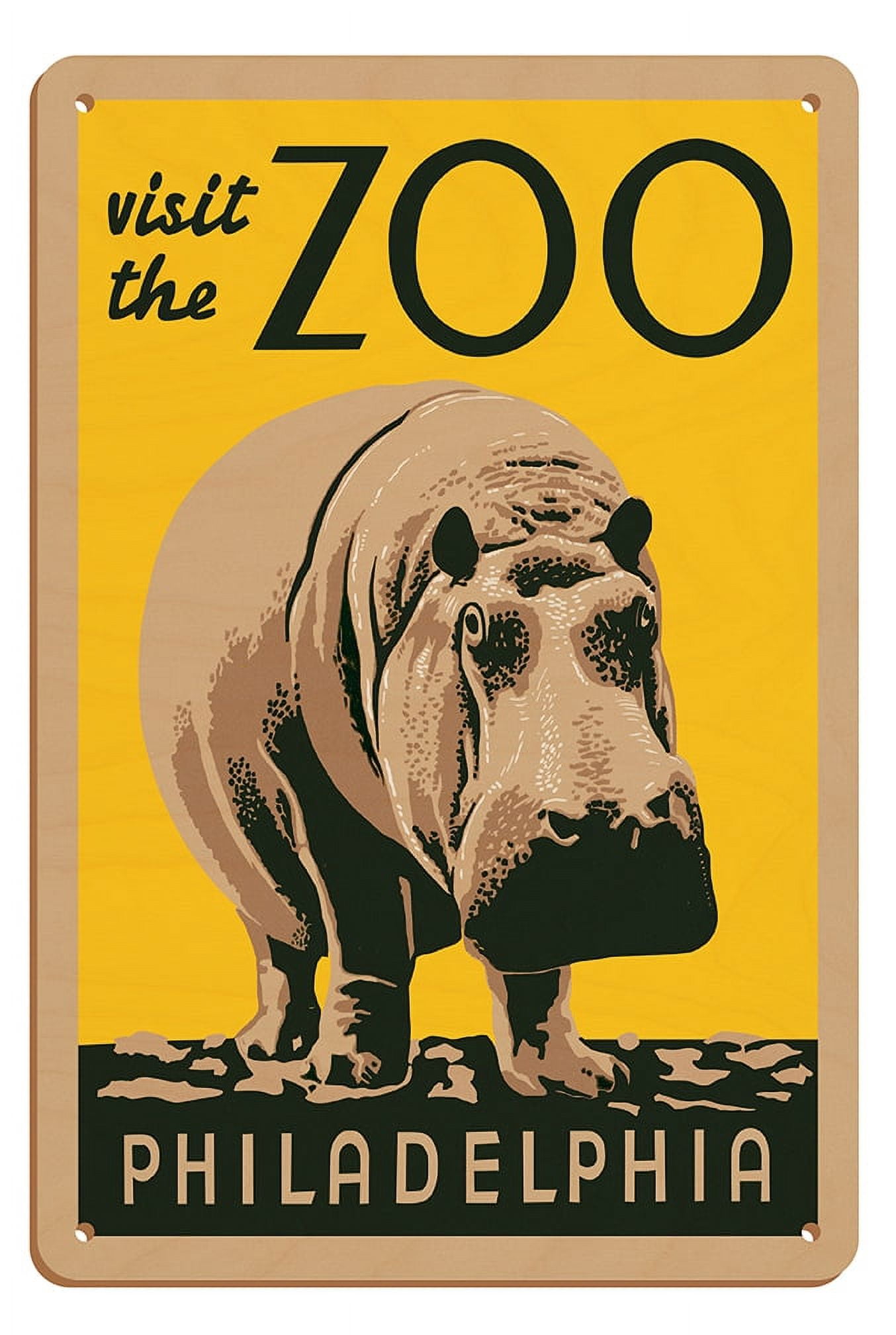 Visit the Philadelphia Zoo - Hippopotamus - WPA Federal Art Project ...