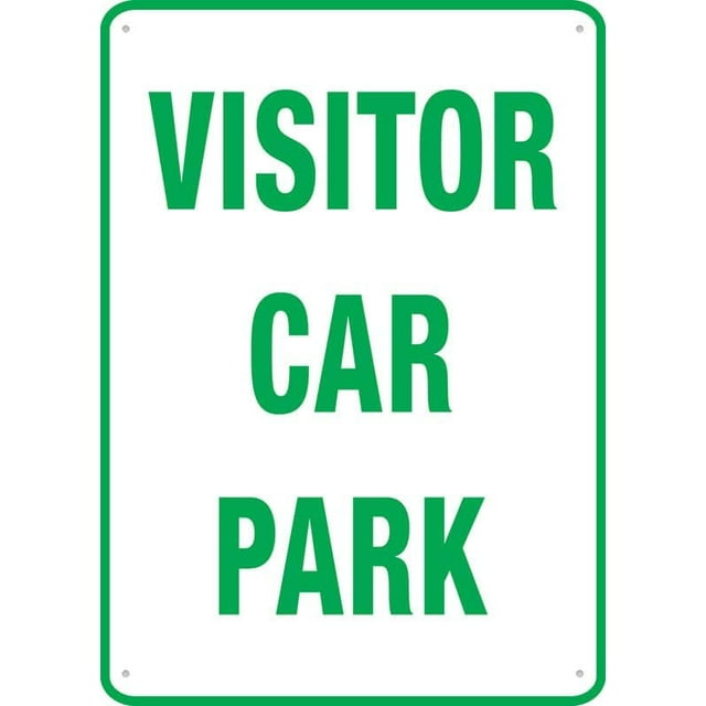Visitor Car Park Sign Metal Signs 12X8 Inch Rust Free Aluminum Uv Ink ...