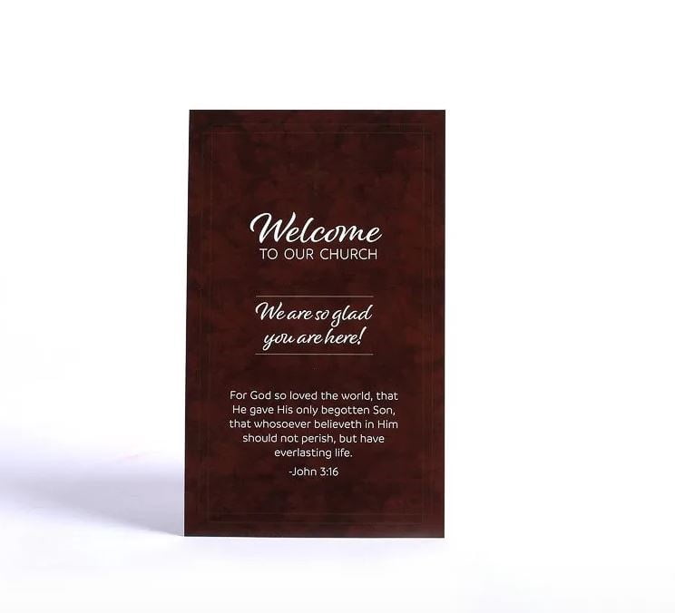Visitor Card-Welcome! (John 3:16) (Pack Of 50) - Walmart.com