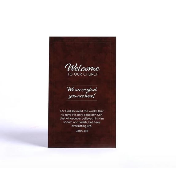 Visitor Card-Welcome! (John 3:16) (Pack Of 50) - Walmart.com