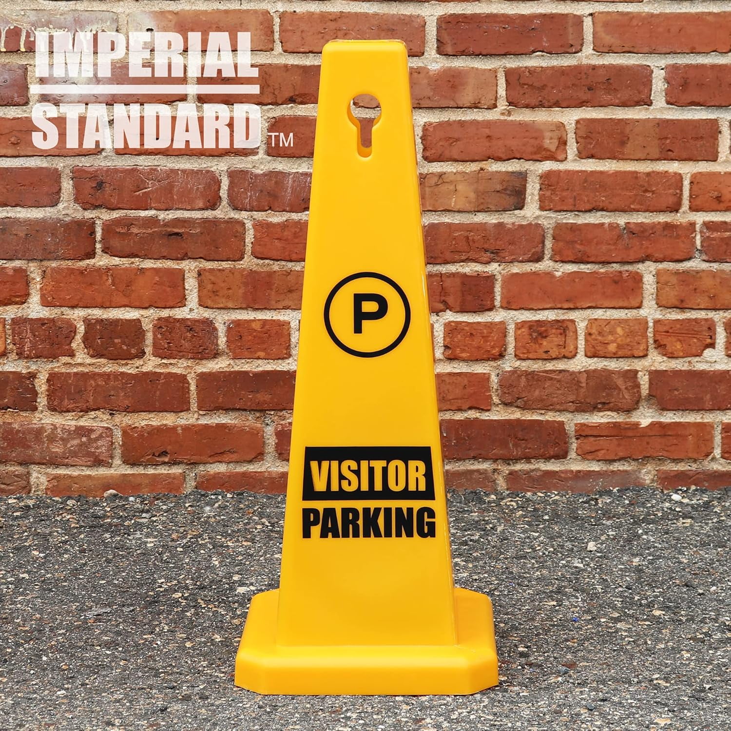 Visitor Parking Cones - 28" Yellow Cones with Visitor Parking Signs ...