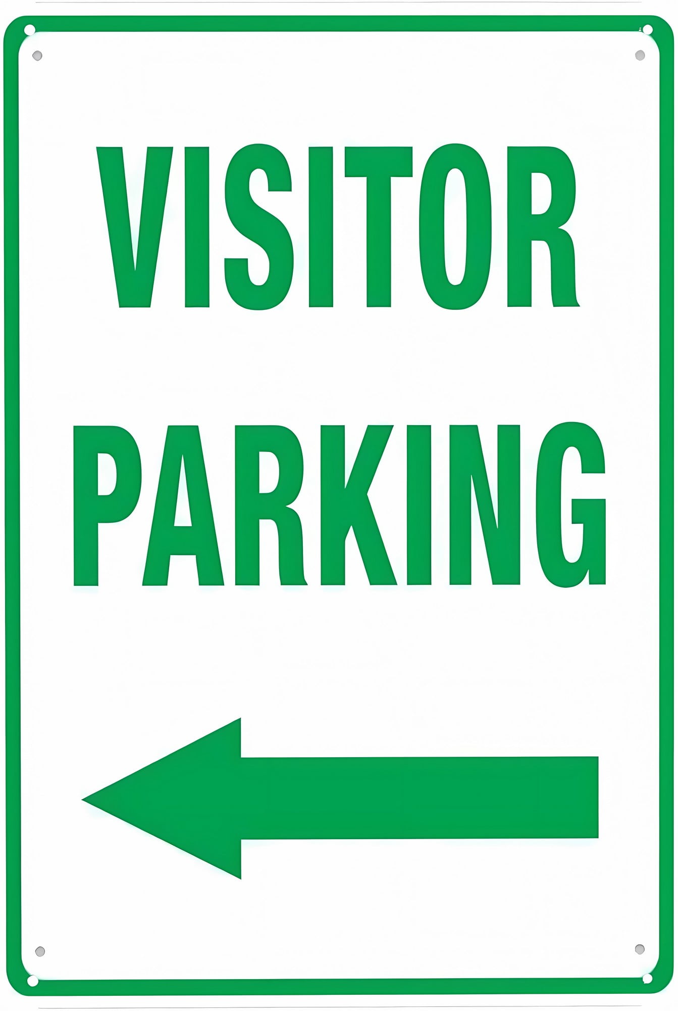 Visitor Parking Left Arrow Sign - 8"x12" Vintage Metal Warning Sign ...